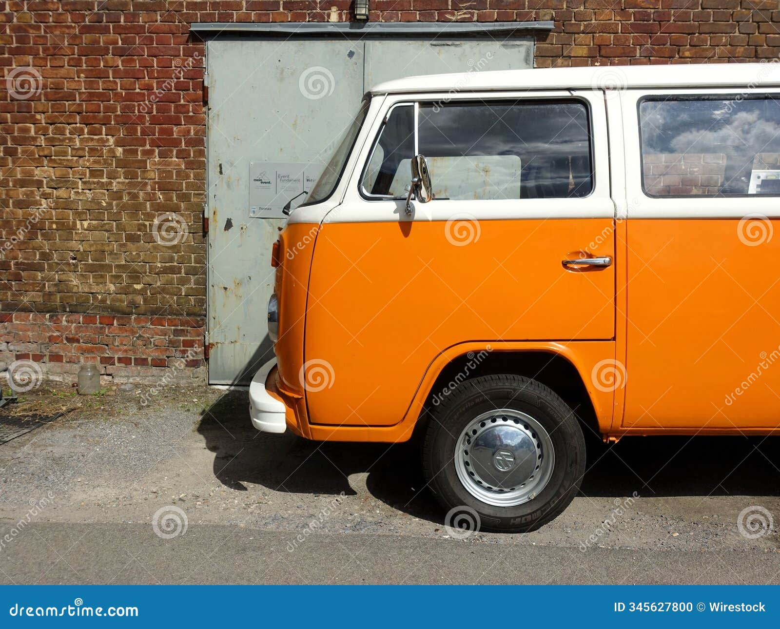 Classic 1973 Volkswagen Type 2 Parked by an Old Brick Building ...