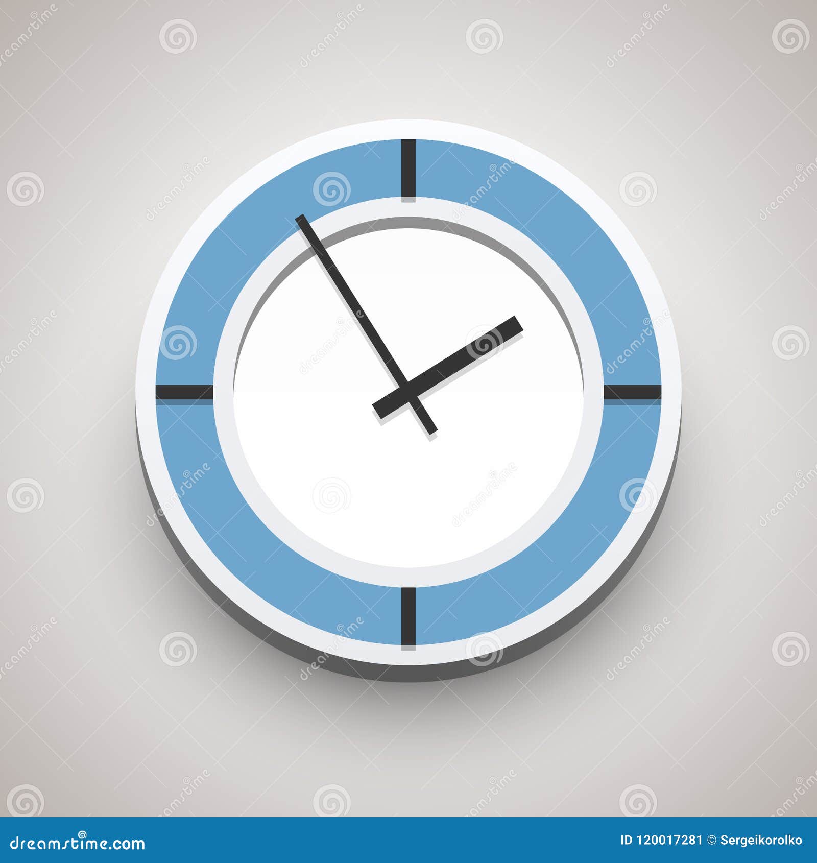 Classic Wall Clock Icon for Home or Office Stock Vector - Illustration ...