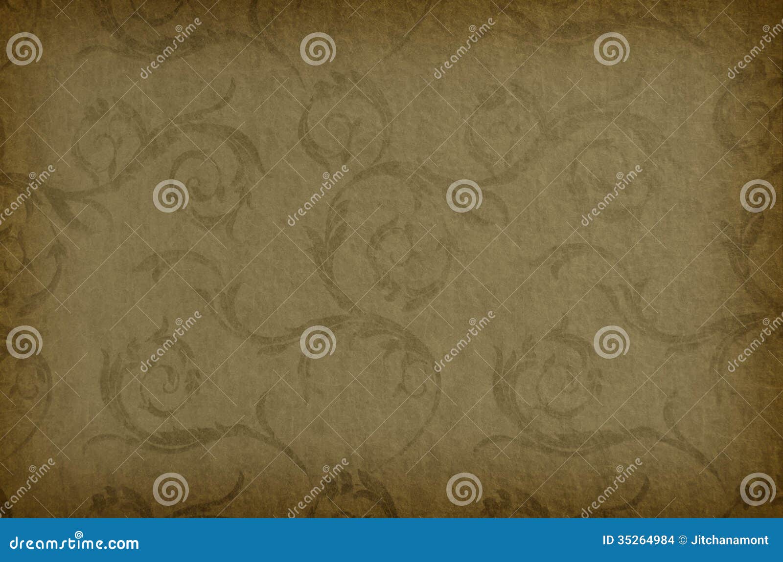 Classic Wallpaper Seamless Vintage Pattern on Brown Background Stock Illustration - Illustration ...