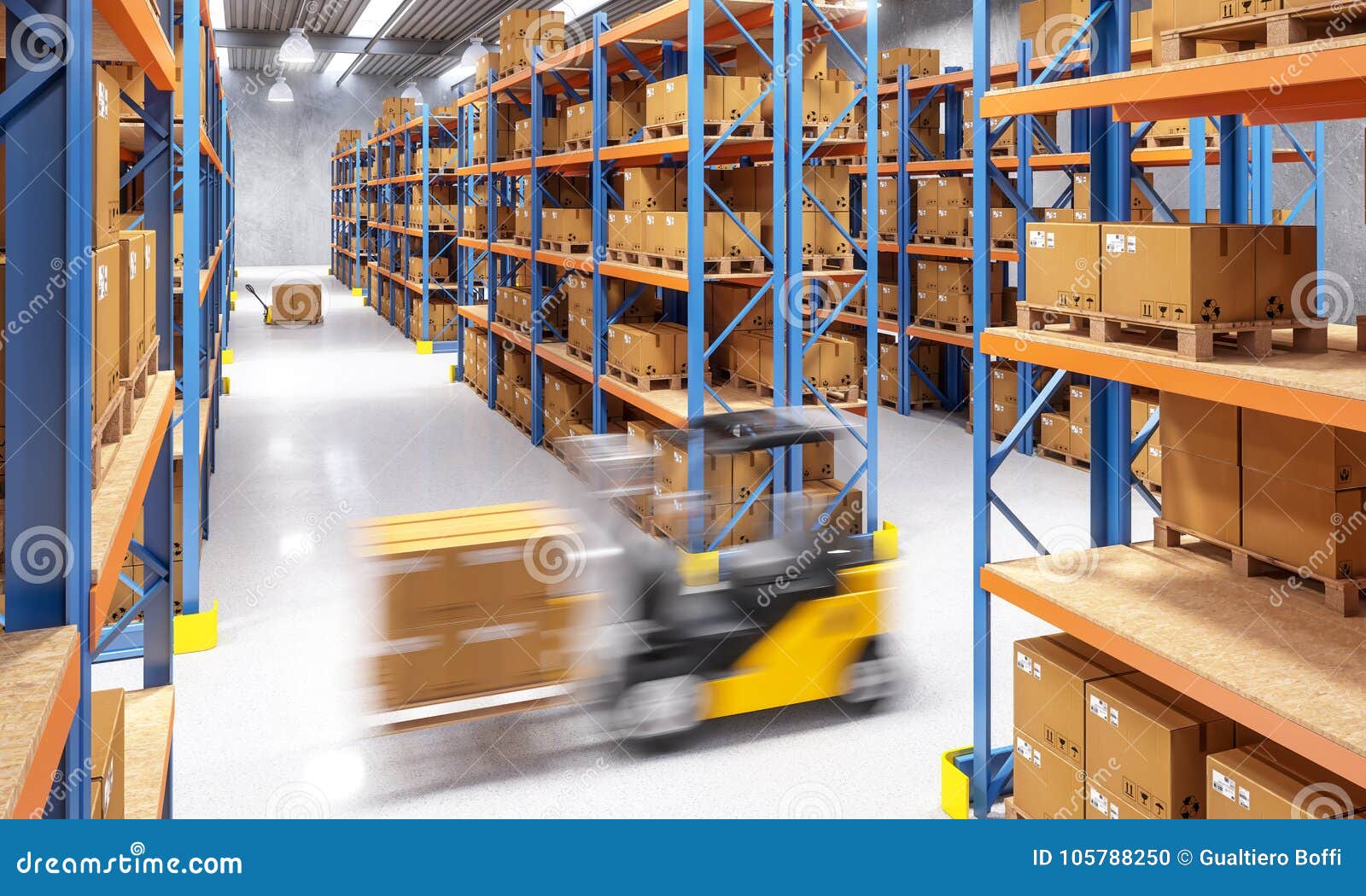 Warehouse indoor view stock illustration. Illustration of indoor ...