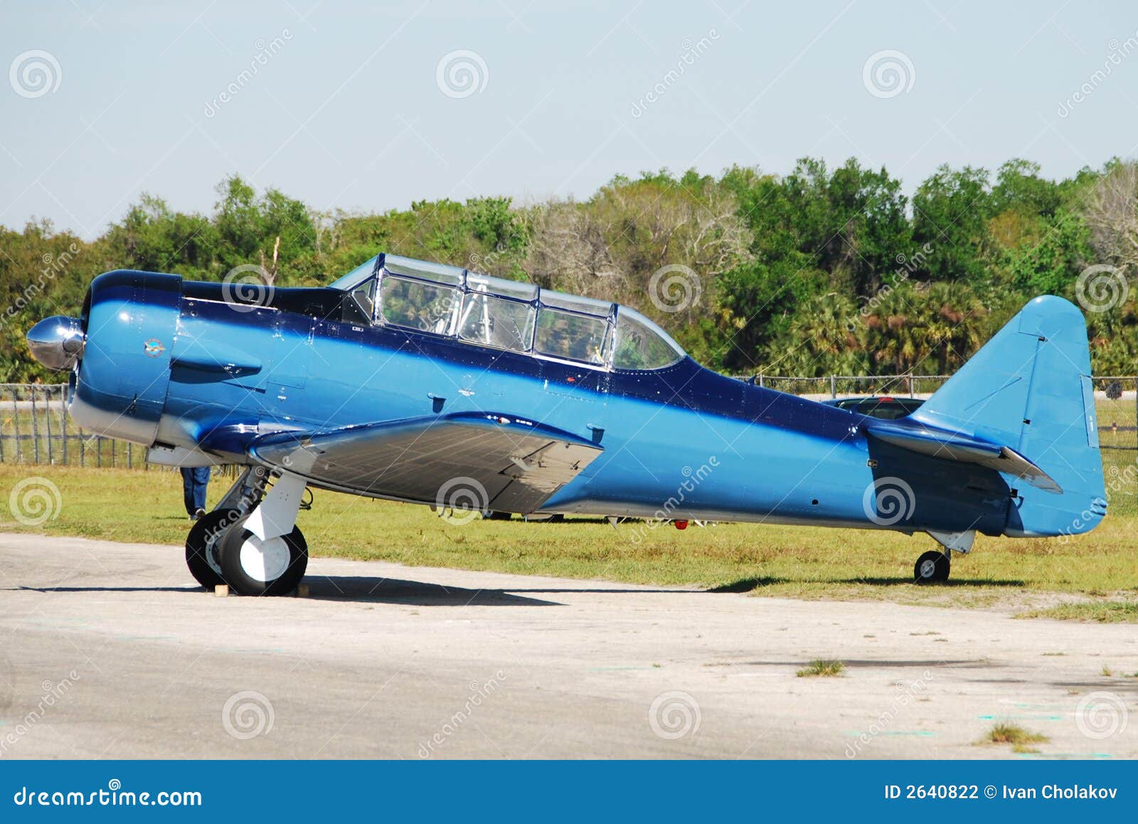 Classic Wartime Blue Airplane Stock Photo - Image of airforce, aviation ...