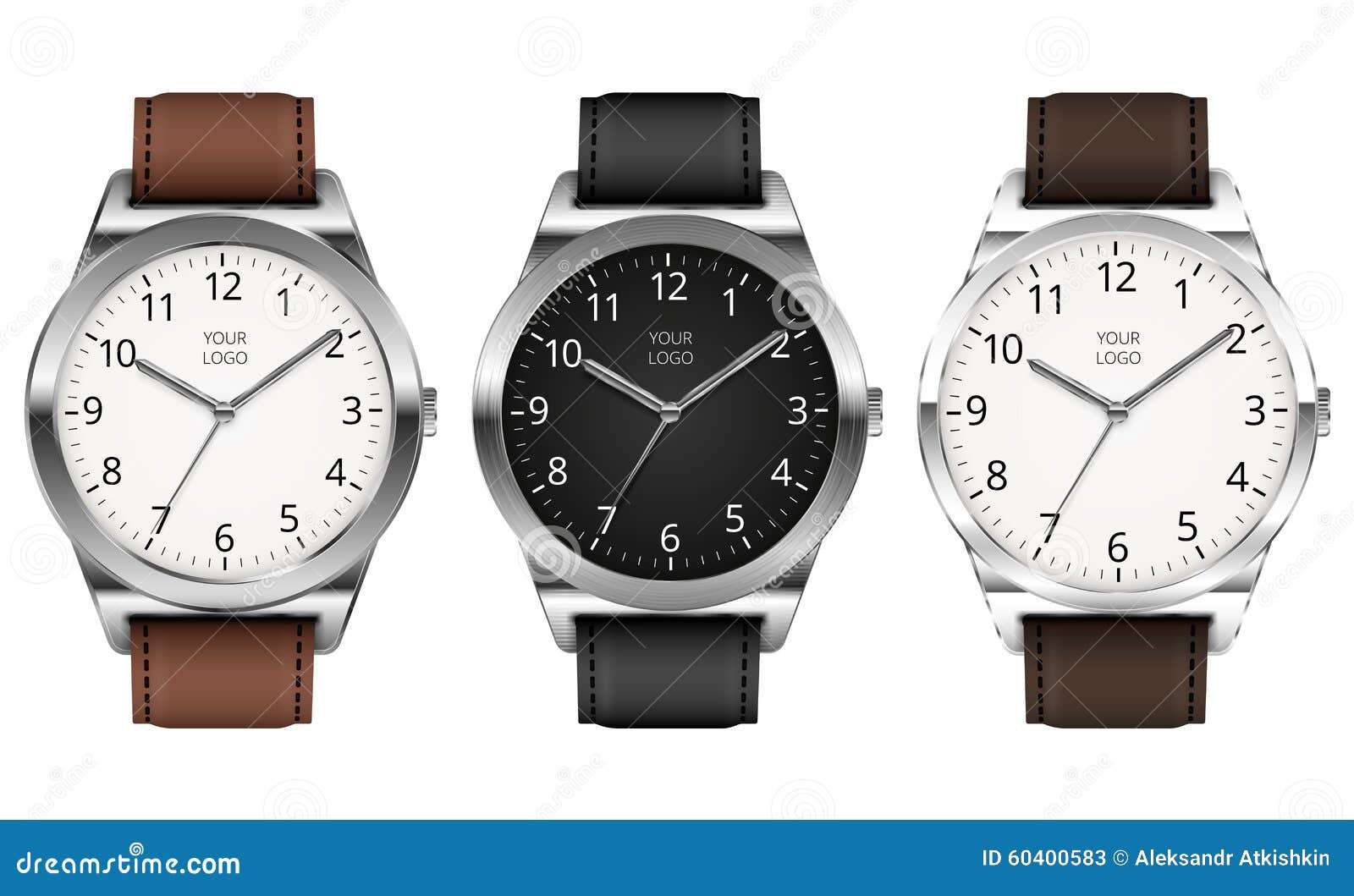 Classic watch stock vector. Illustration of dial, design - 60400583