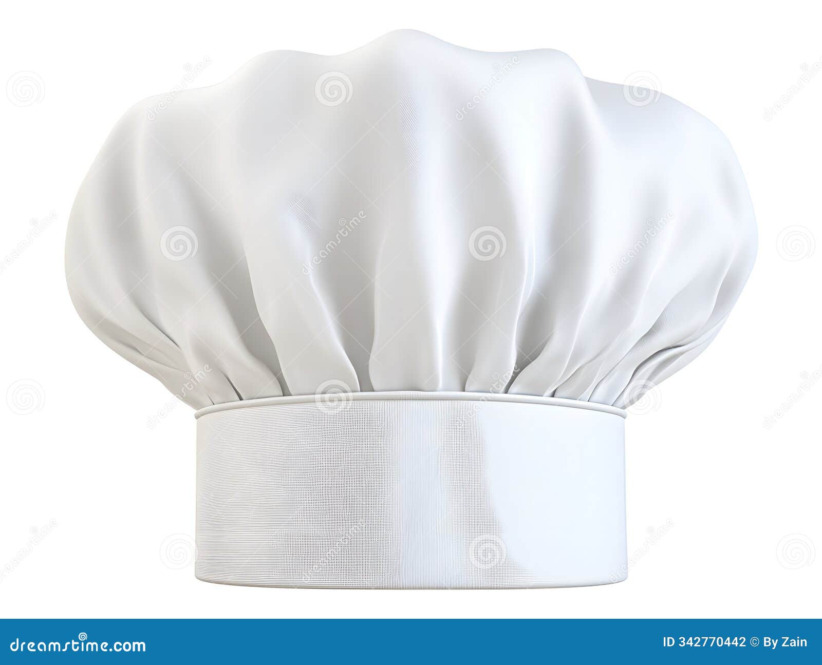 Classic White Chef Hat Isolated on White Background Professional ...