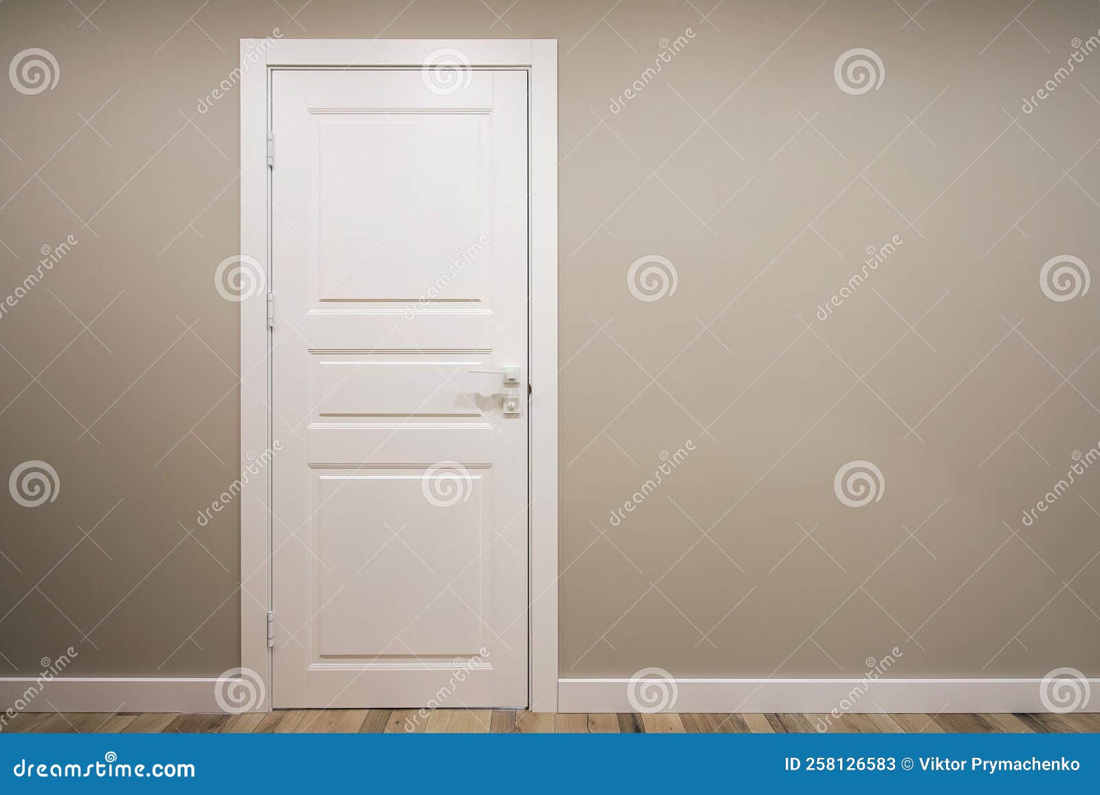 White Interior Door in the Modern Interior Stock Image - Image of ...