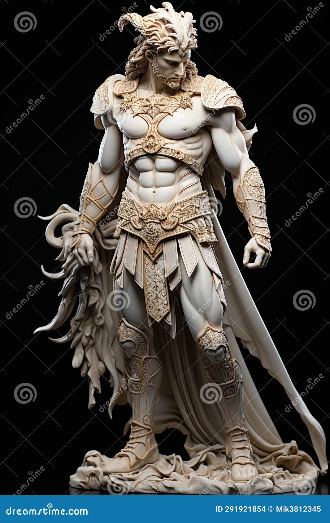 Classic White Marble Statue. Stock Illustration - Illustration of pure ...