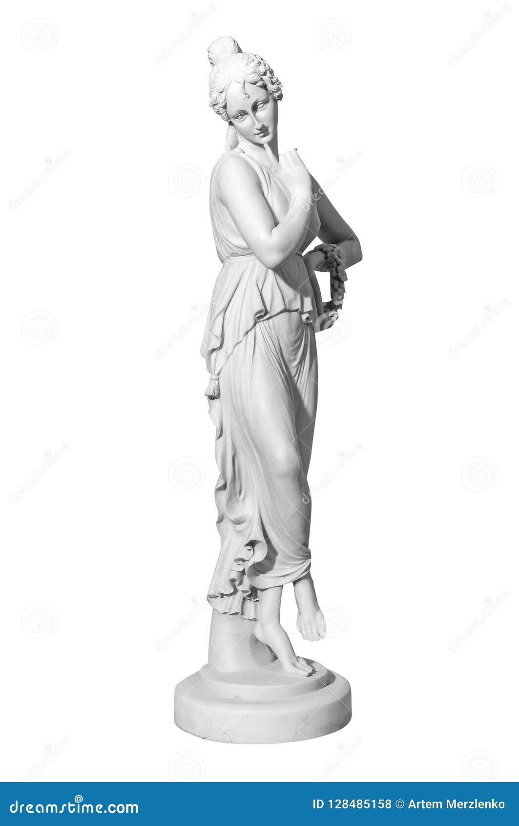 Statue Of Woman. Marble Sculpture Female Bust. Caryatid Stained ...