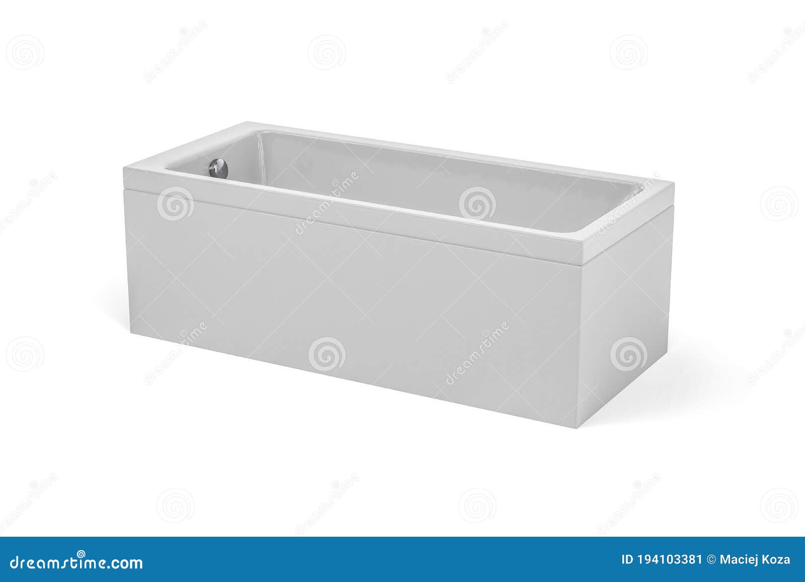 Classic White Rectangular Bathtub Royalty-Free Stock Photo ...