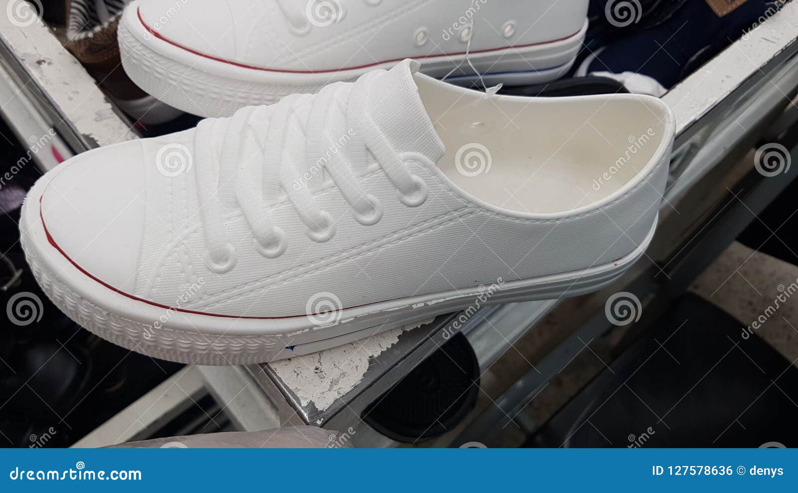 Shoes stock photo. Image of snickers, comfortable, white - 127578636