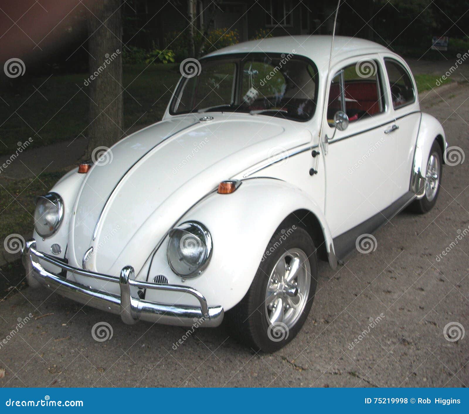 Classic White Volkswagen Beetle Stock Photo - Image of classic ...