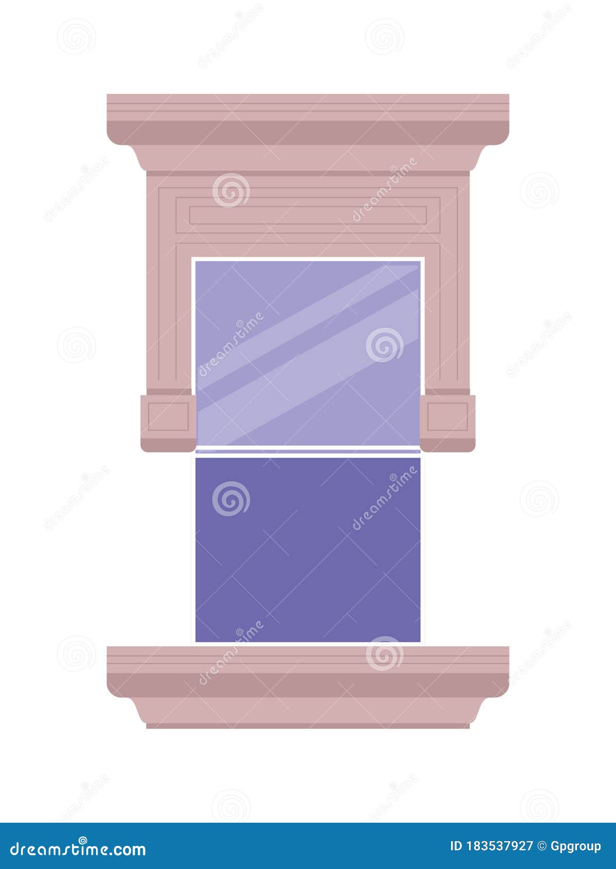 Isolated Classic Window Vector Design Stock Vector - Illustration of ...