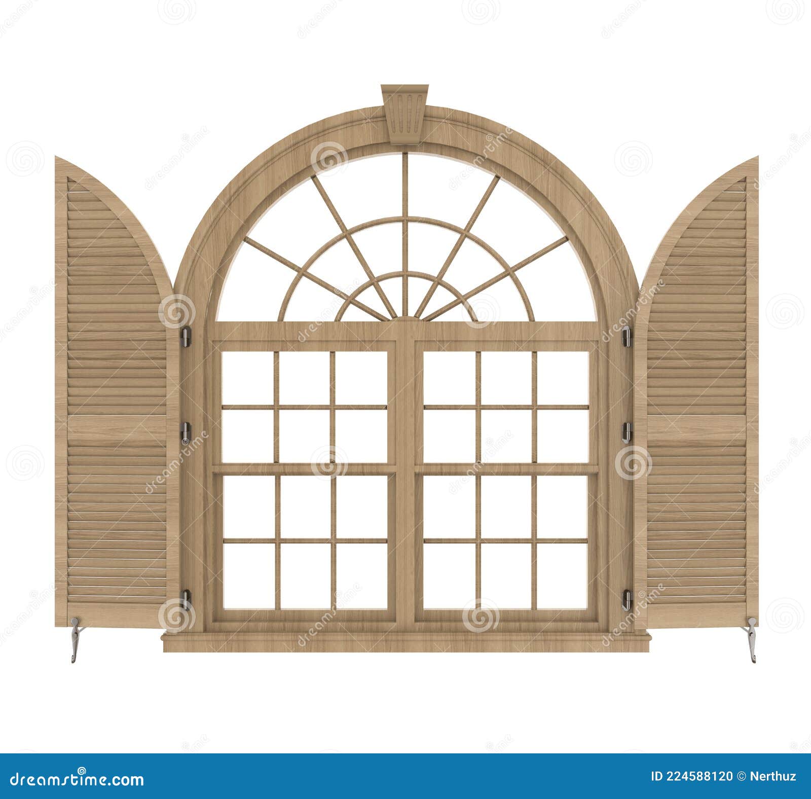 Classic Window Frame Isolated Stock Illustration - Illustration of ...
