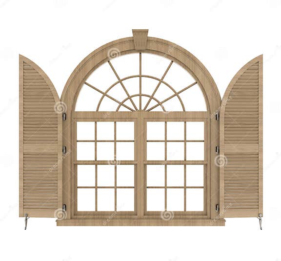 Classic Window Frame Isolated Stock Illustration - Illustration of ...