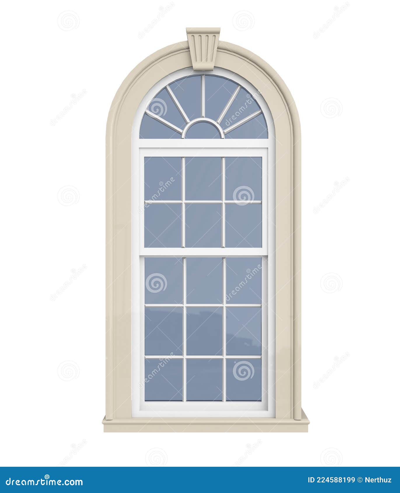 Classic Window Frame Isolated Royalty-Free Stock Photo | CartoonDealer ...