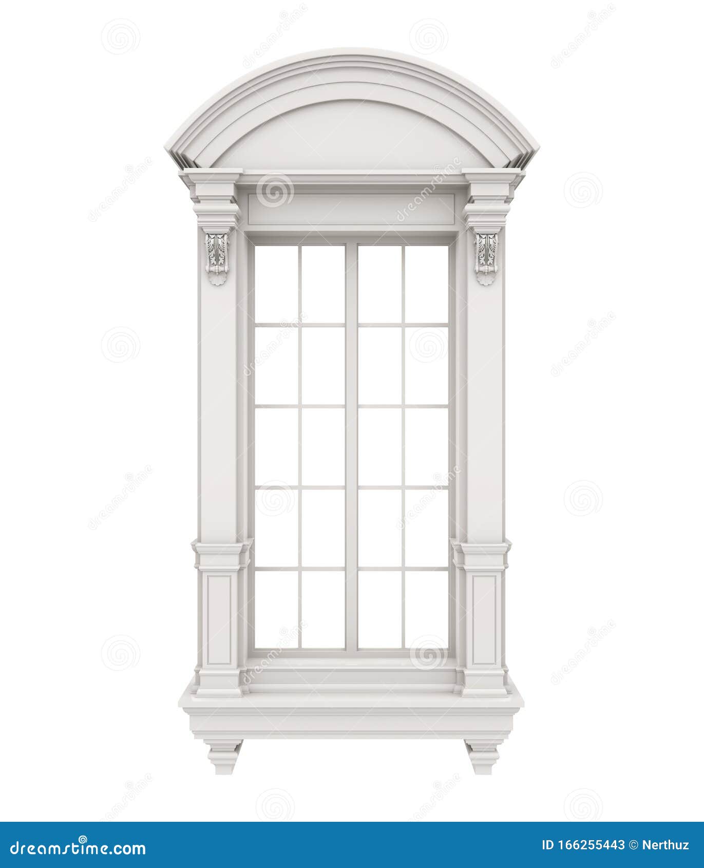 Classic Window Frame Isolated Royalty-Free Stock Photo | CartoonDealer ...