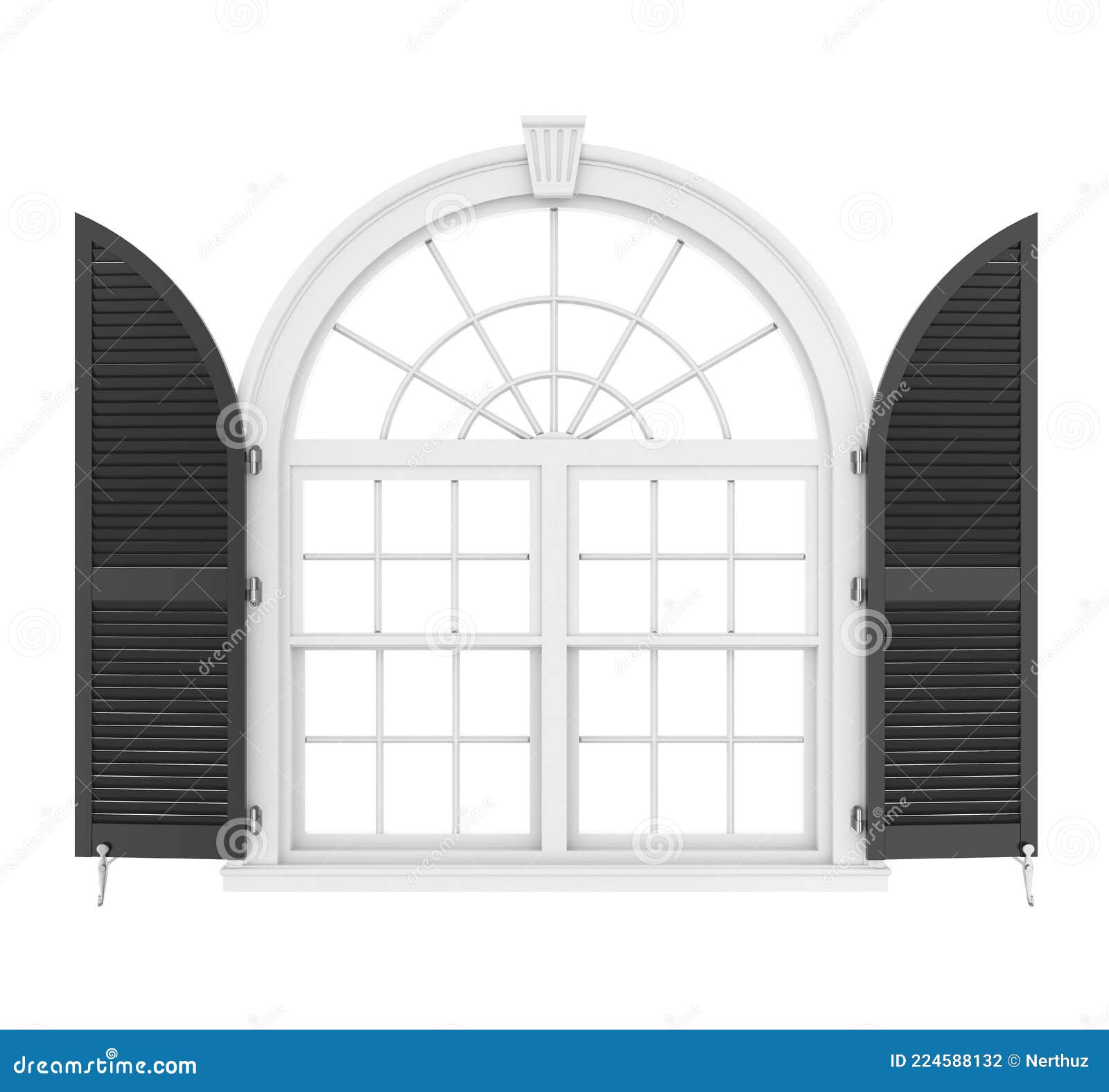 Classic Window Frame Isolated Royalty-Free Stock Photo | CartoonDealer ...