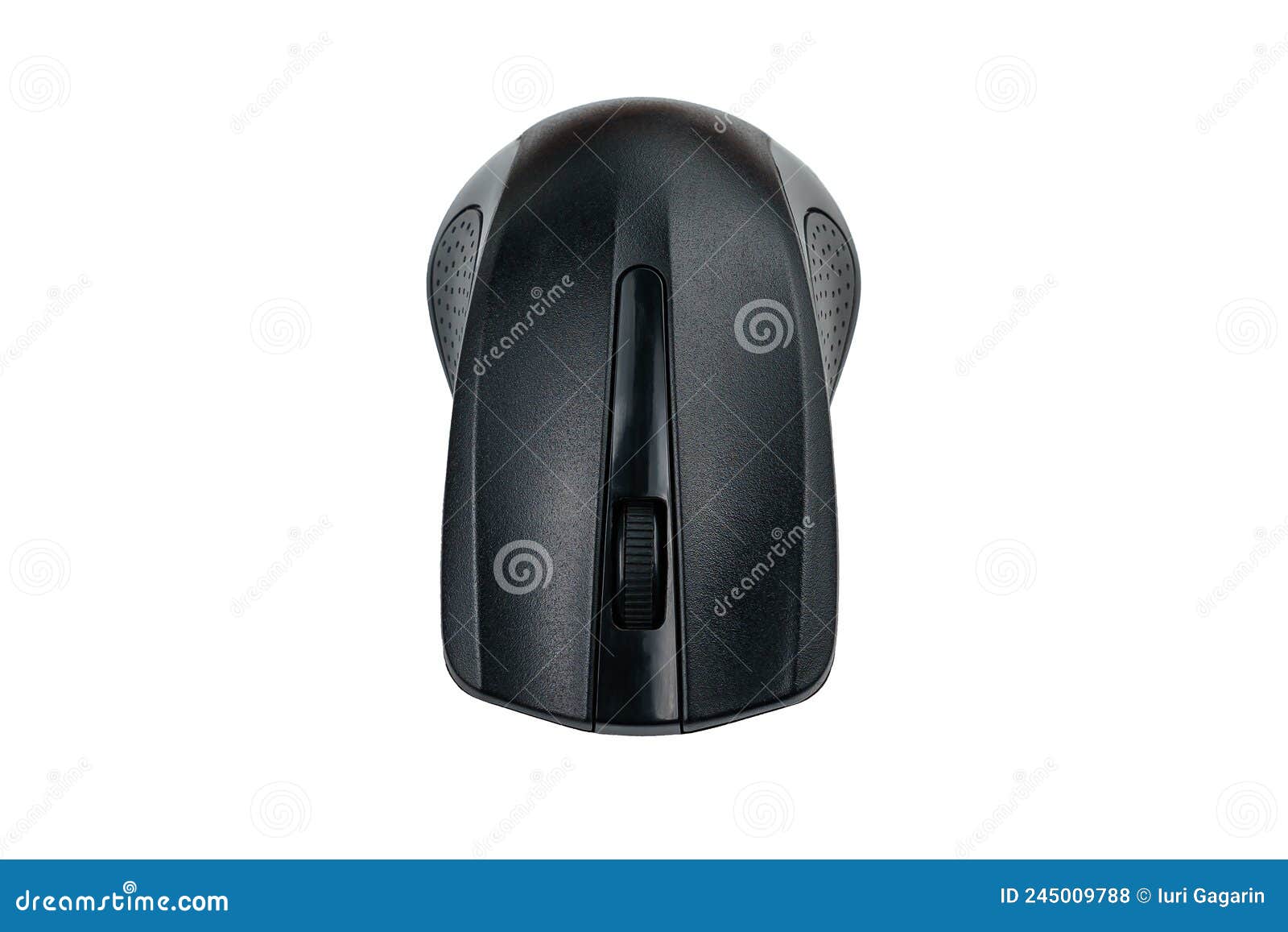 Classic Wireless Computer Mouse, White Isolated Background. Top Down ...