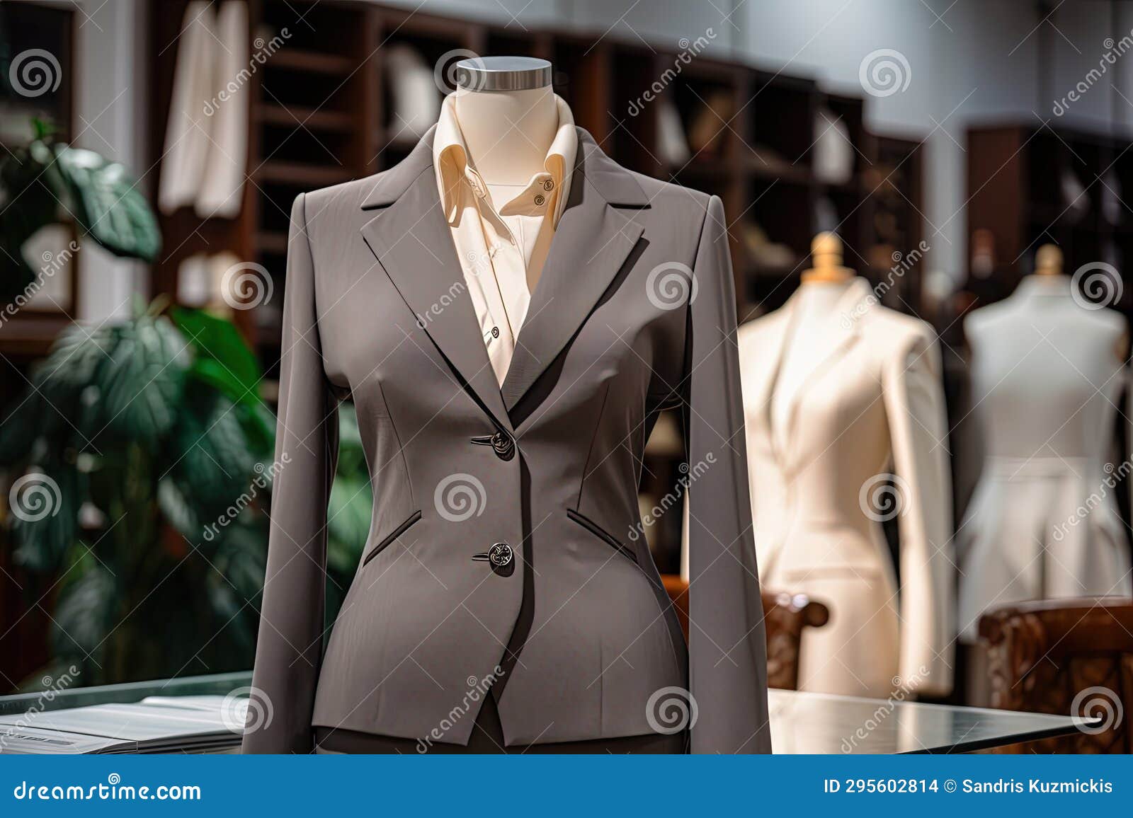 A Classic Woman Suit in a Clothing Store. Generative AI Stock ...