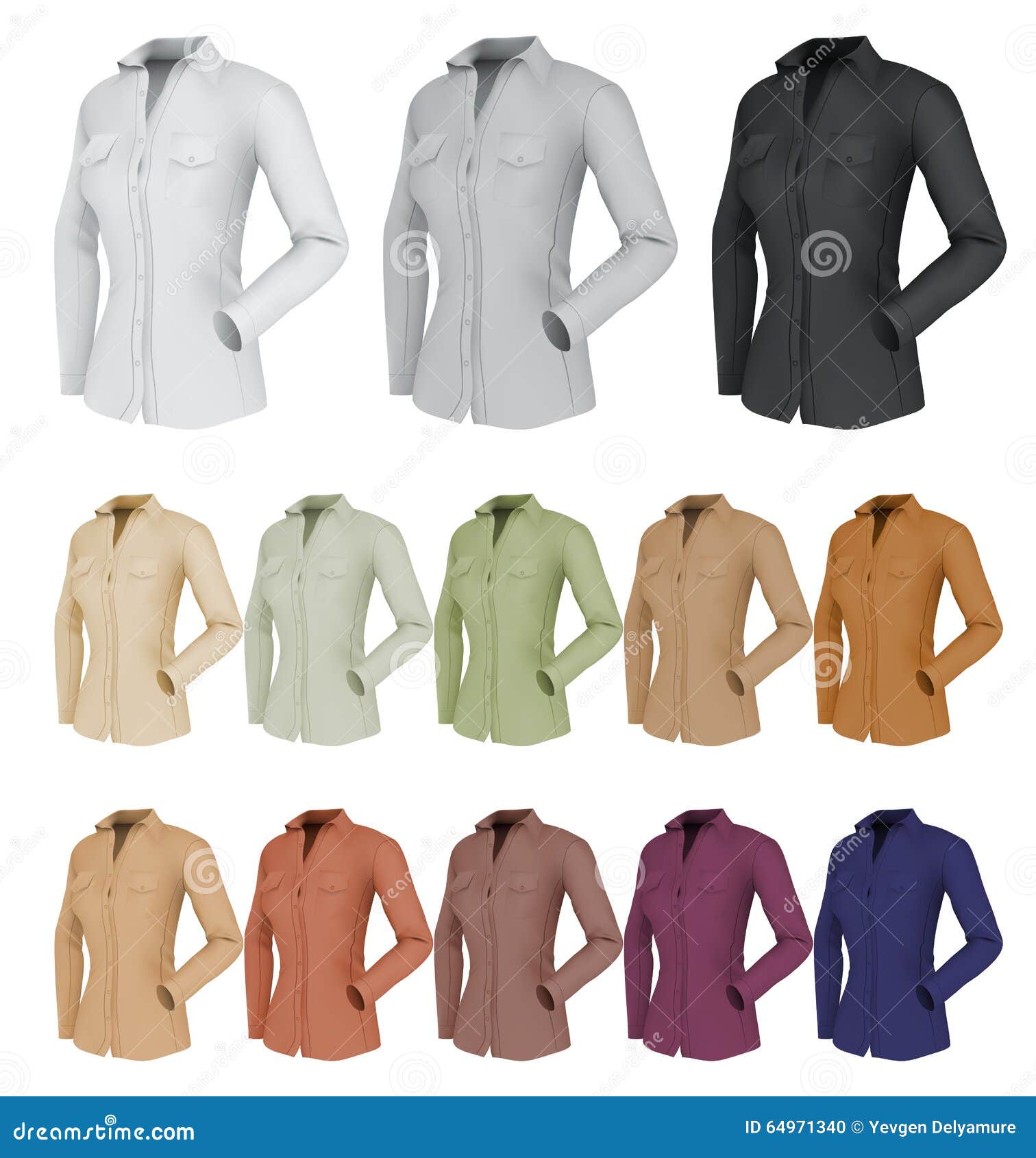 Plain Shirt Clothes Green Pastel Color Isolated On White Background ...