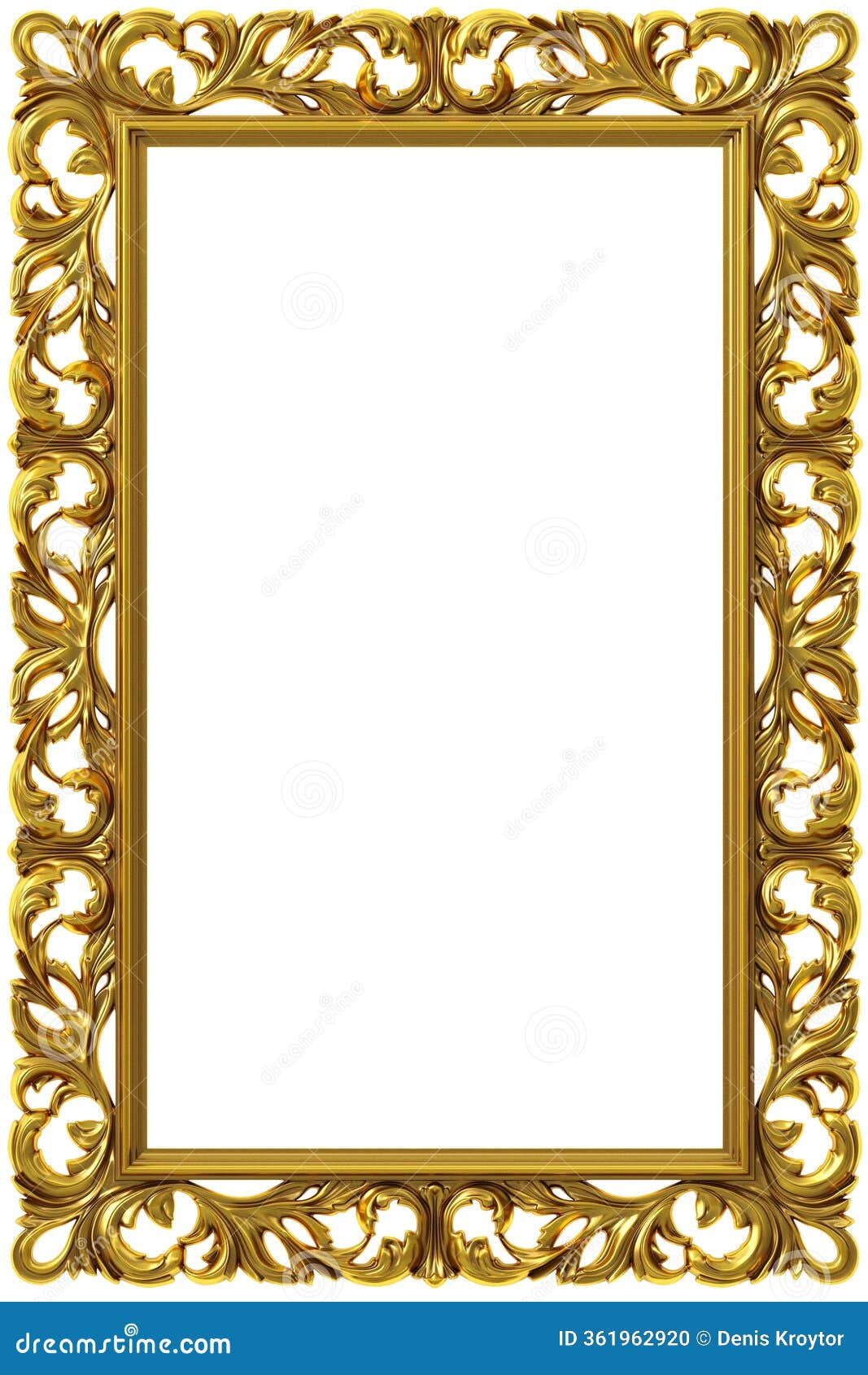 Classic Wooden Frame in the Baroque Style Stock Illustration ...