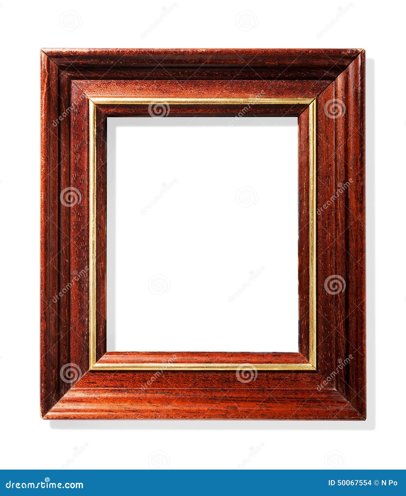 Classic Wooden Frame Isolated on White Stock Photo - Image of design ...