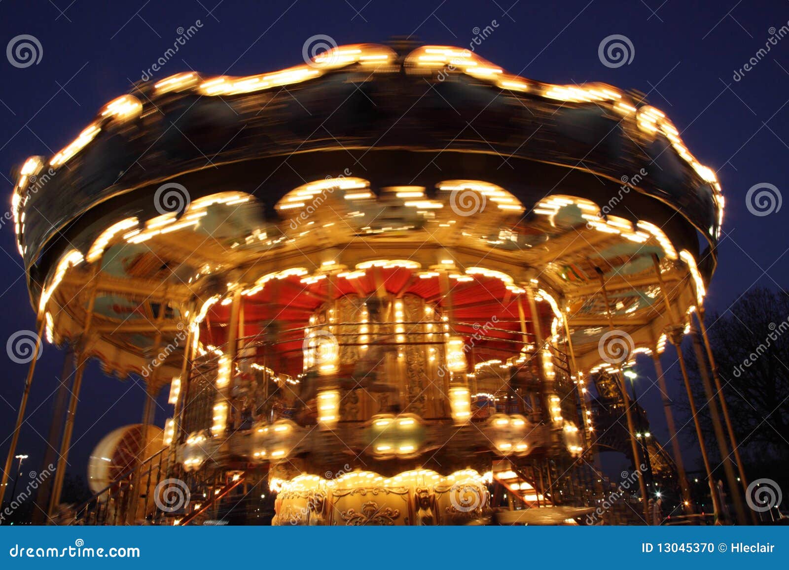 Classic Wooden Merry-go-round Stock Photo - Image of fast, turn: 13045370
