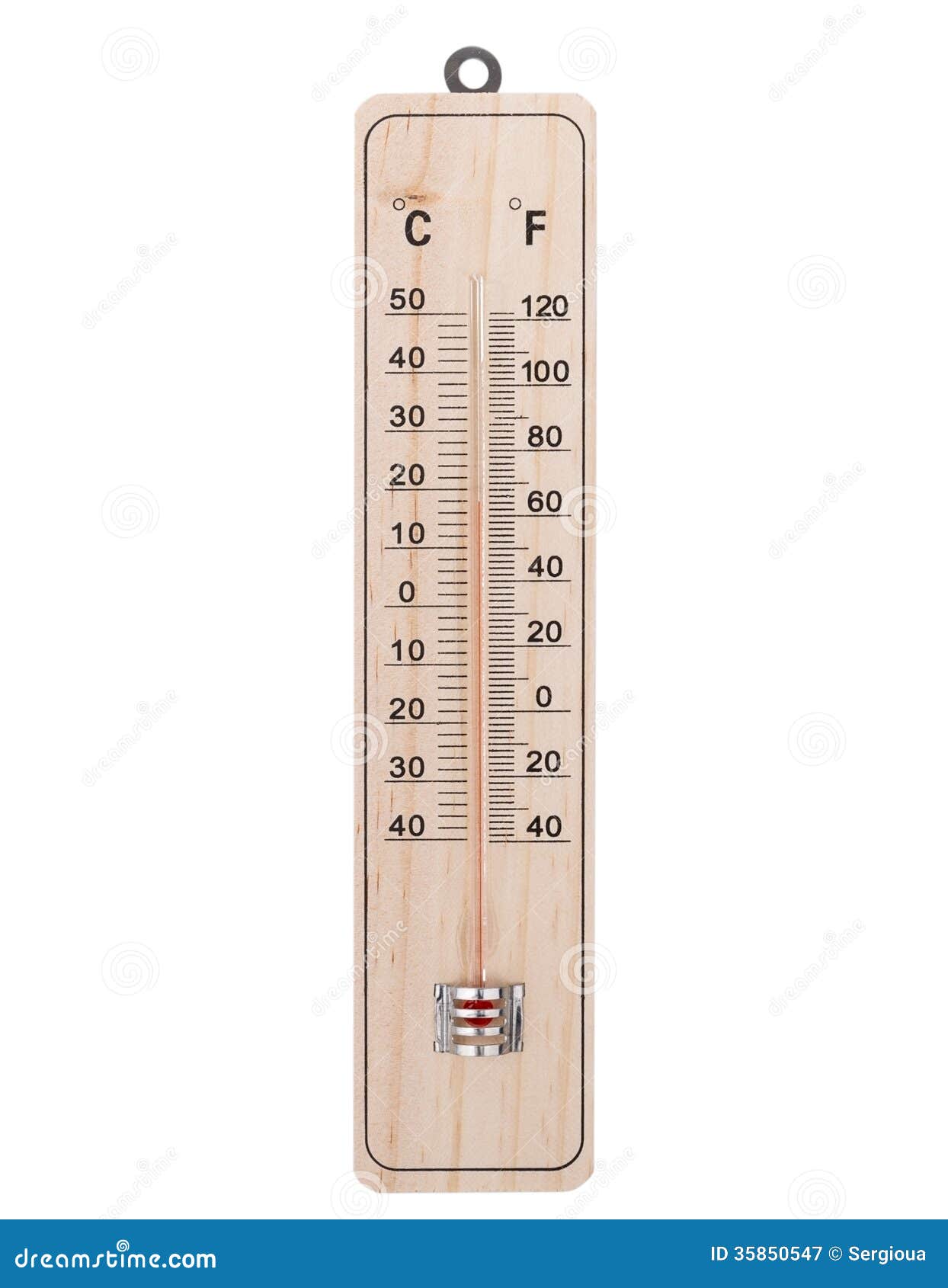 Classic Wooden Thermometer. Stock Image - Image of climate, fahrenheit ...