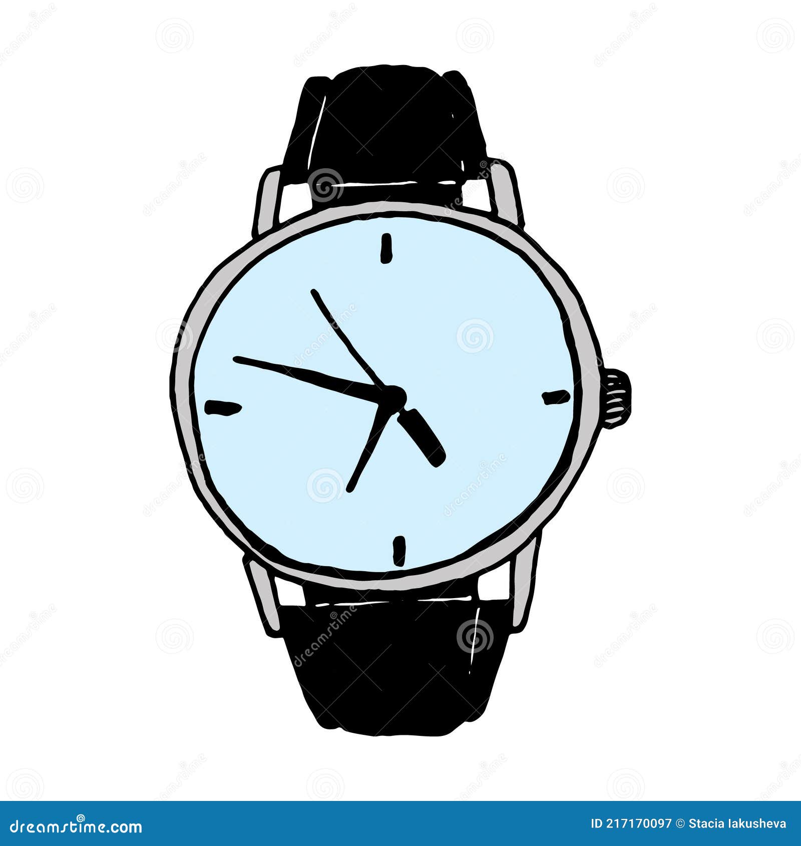 Classic Wrist Watch Colorful Vector Doodle Icon Stock Vector ...