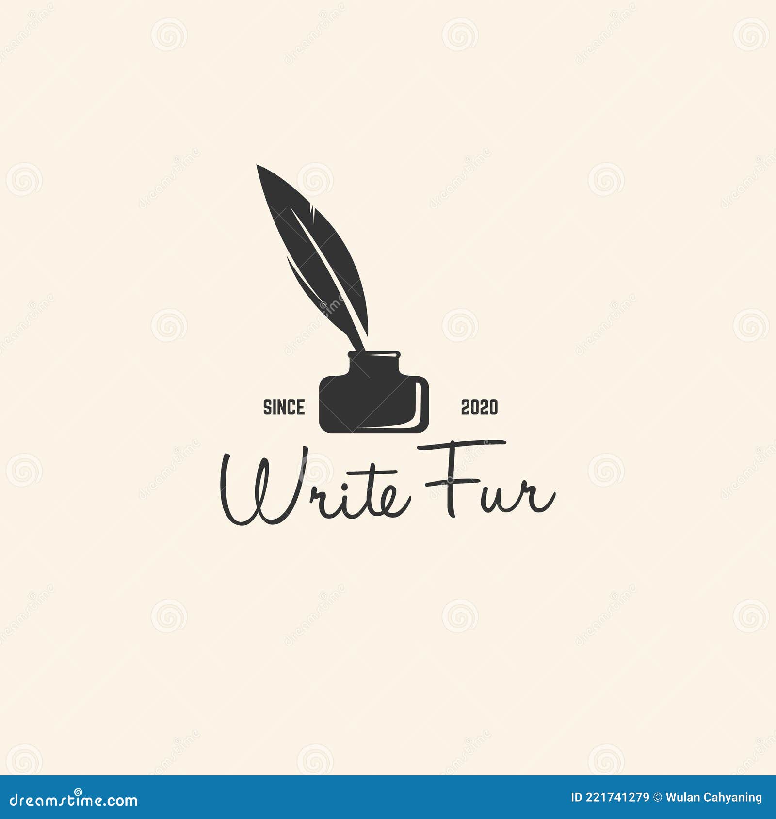 Classic write logo stock vector. Illustration of office - 221741279