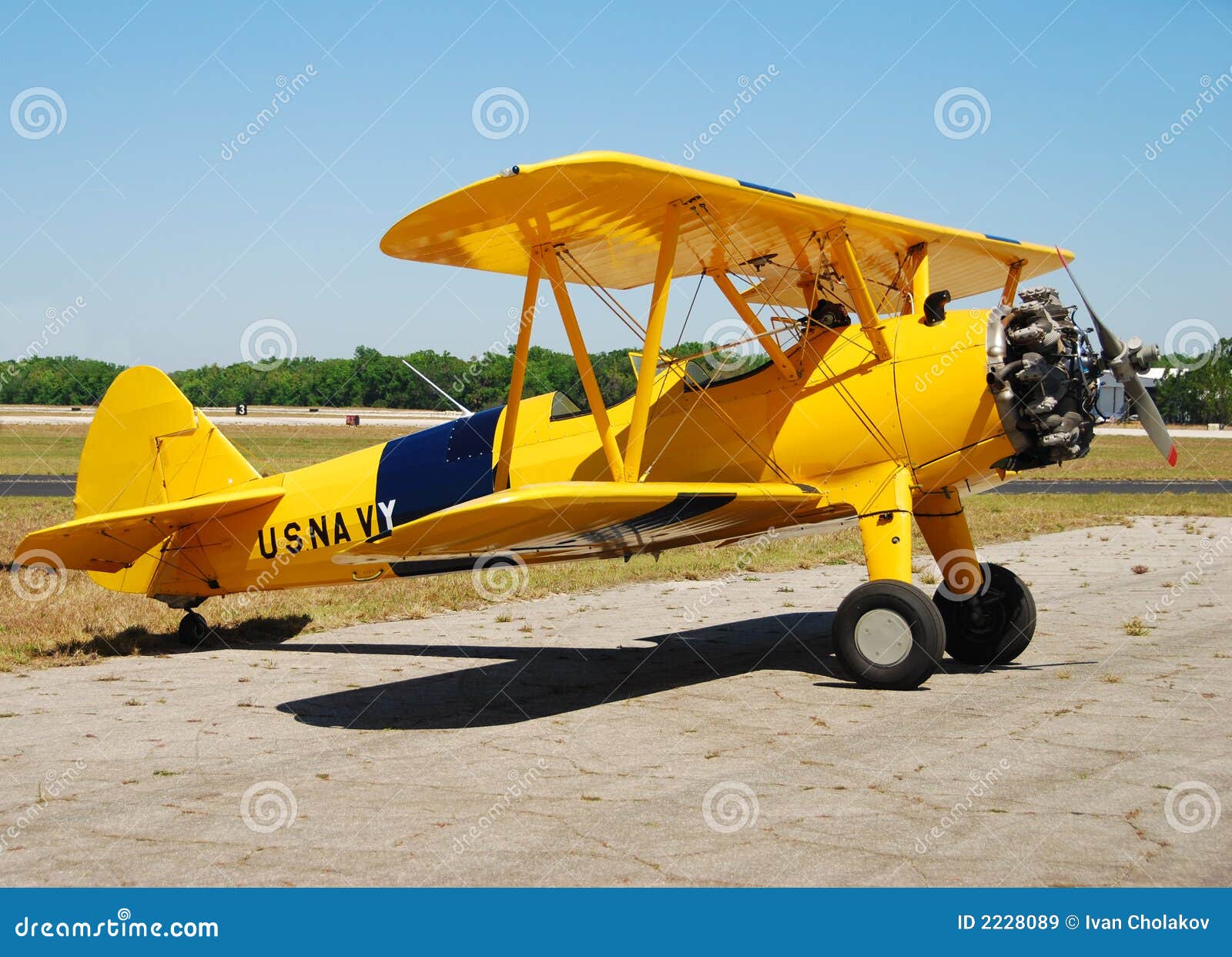 Classic Yellow Aircraft stock image. Image of engine, classic - 2228089