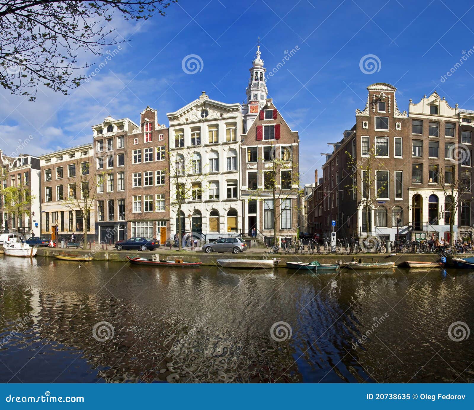 Classical Amsterdam view. stock image. Image of amsterdam - 20738635
