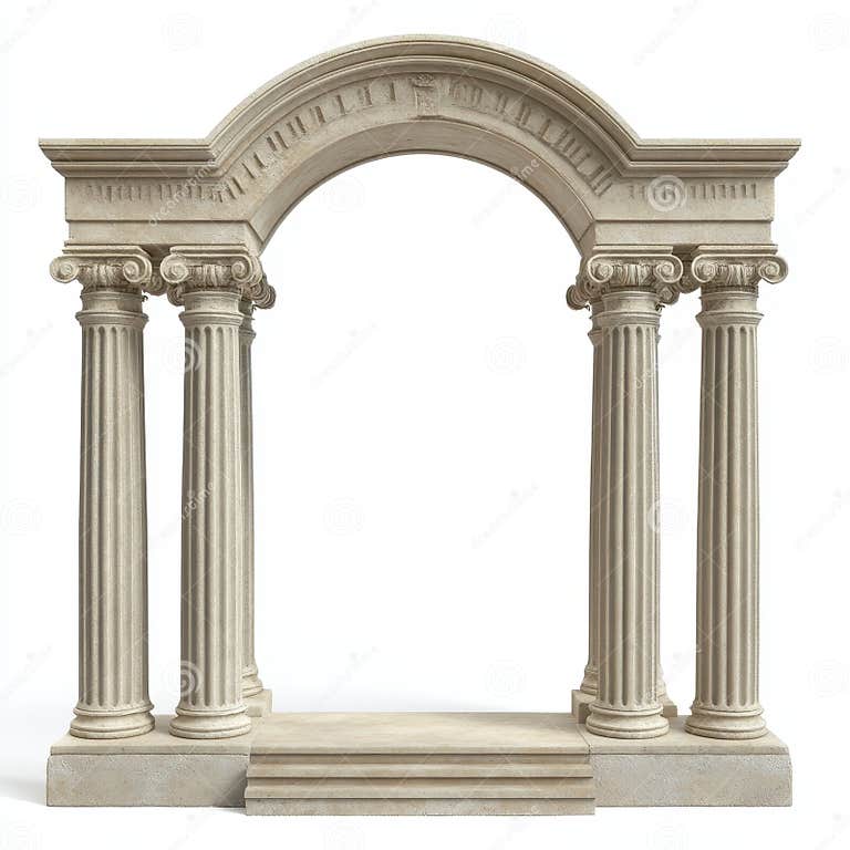 A Classical Architectural Archway with Columns, Showcasing an Elegant ...