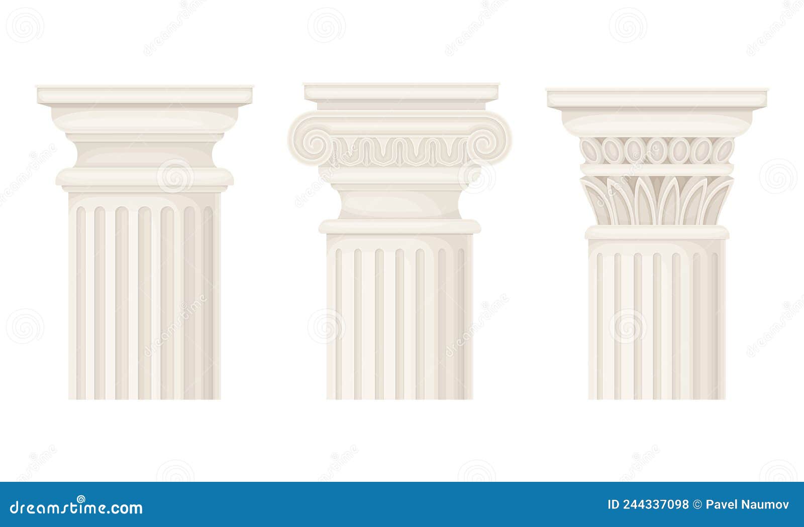 Classical Architectural Form Drawings In Set. Vector Drawing Design ...