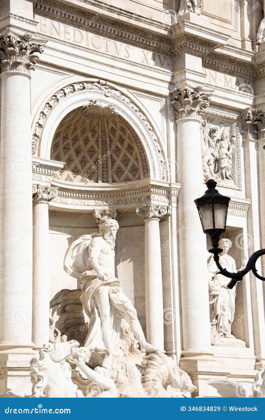 Classical Architectural Facade with Sculptures. Stock Image - Image of ...