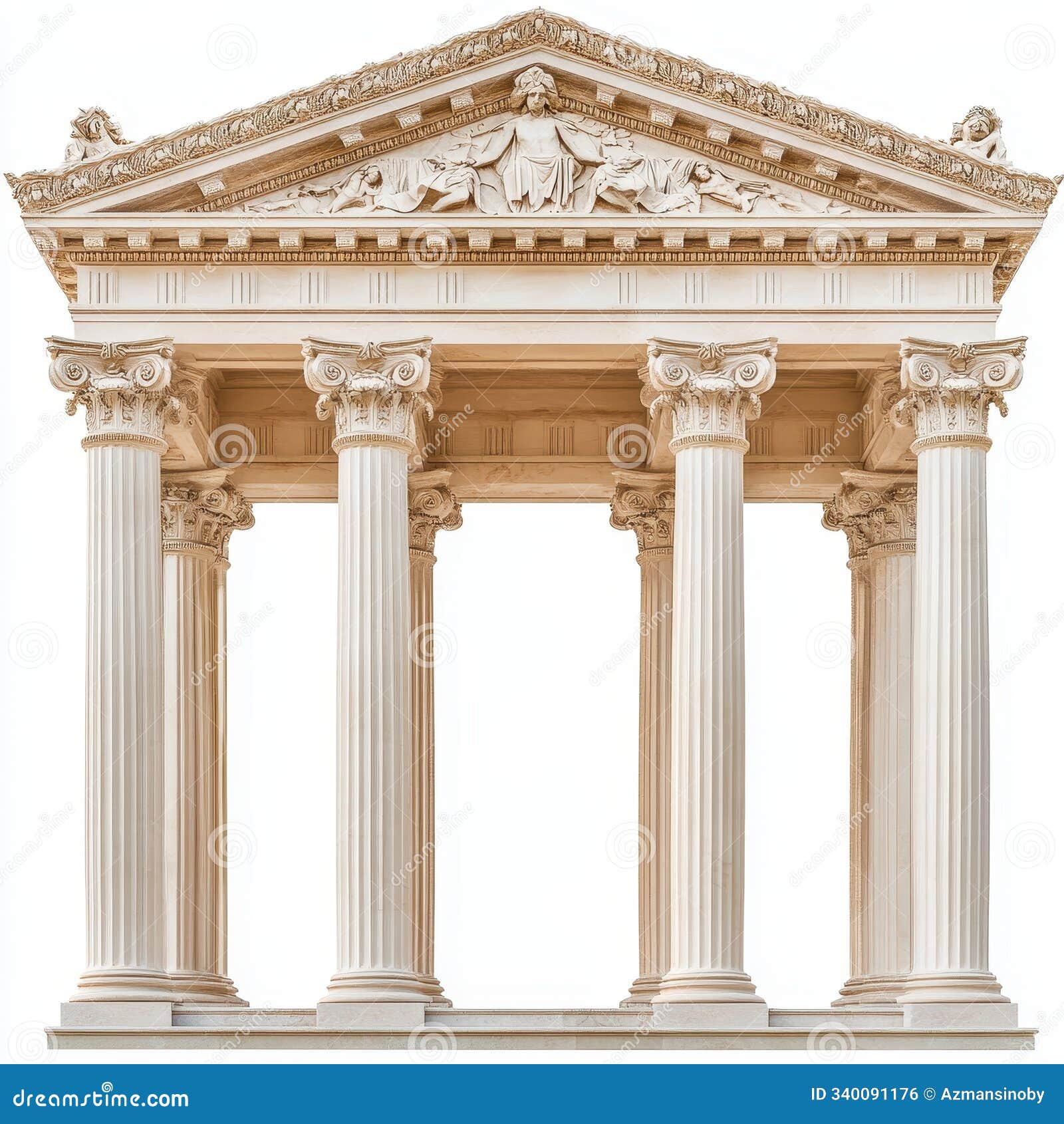 A Classical Architectural Structure Featuring Columns and Intricate ...