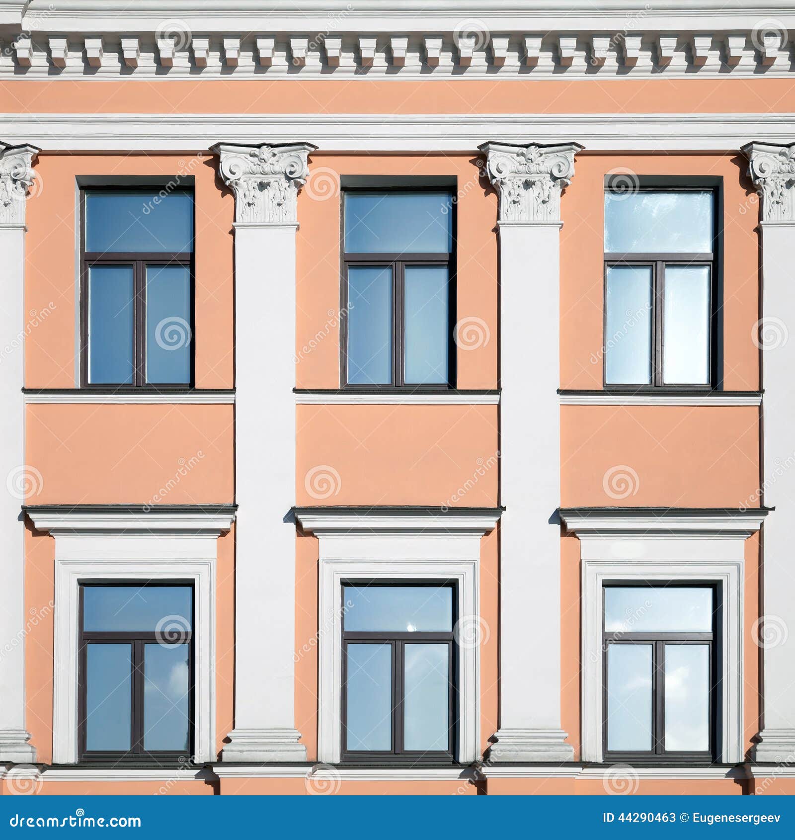 Classical Architecture Background with Columns Stock Image - Image of ...