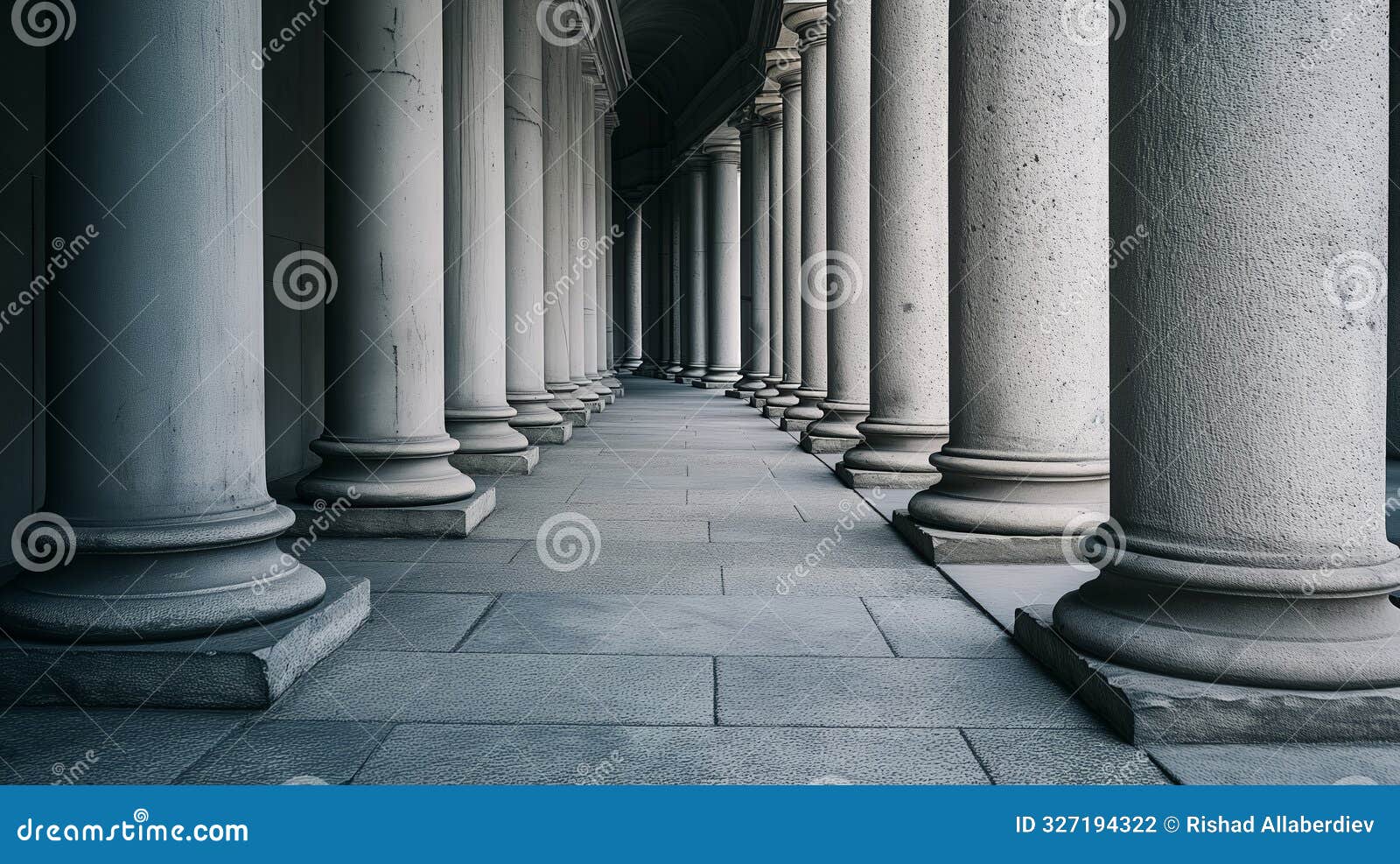 Classical Architecture with Columns and Archways Stock Illustration ...