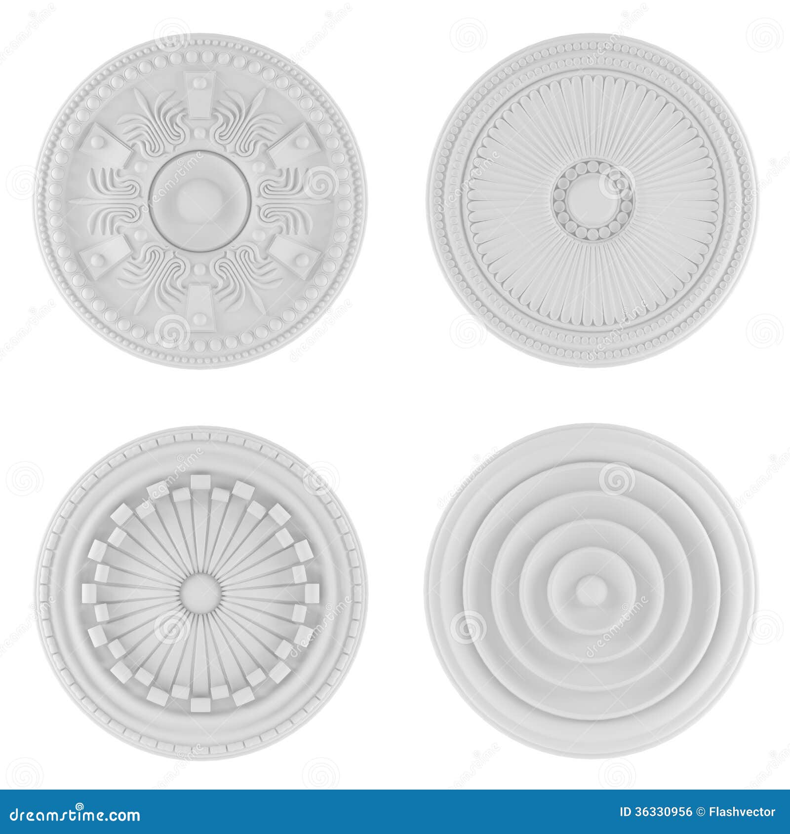 Classical Architecture Elements. Ceiling Plates Stock Illustration ...