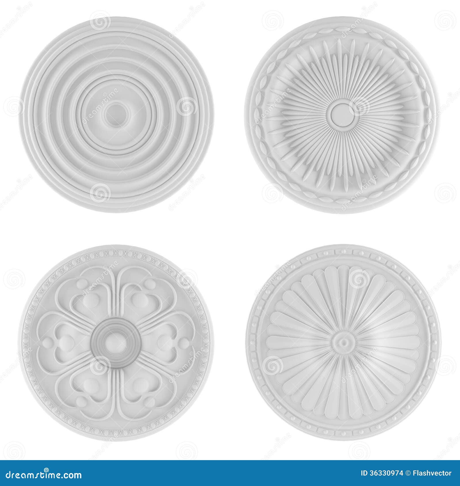 Classical Architecture Elements. Ceiling Plates Stock Illustration ...