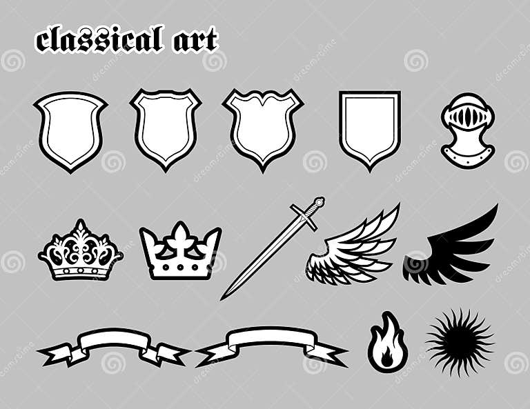 Classical Art stock vector. Illustration of ornament, crown - 3303100