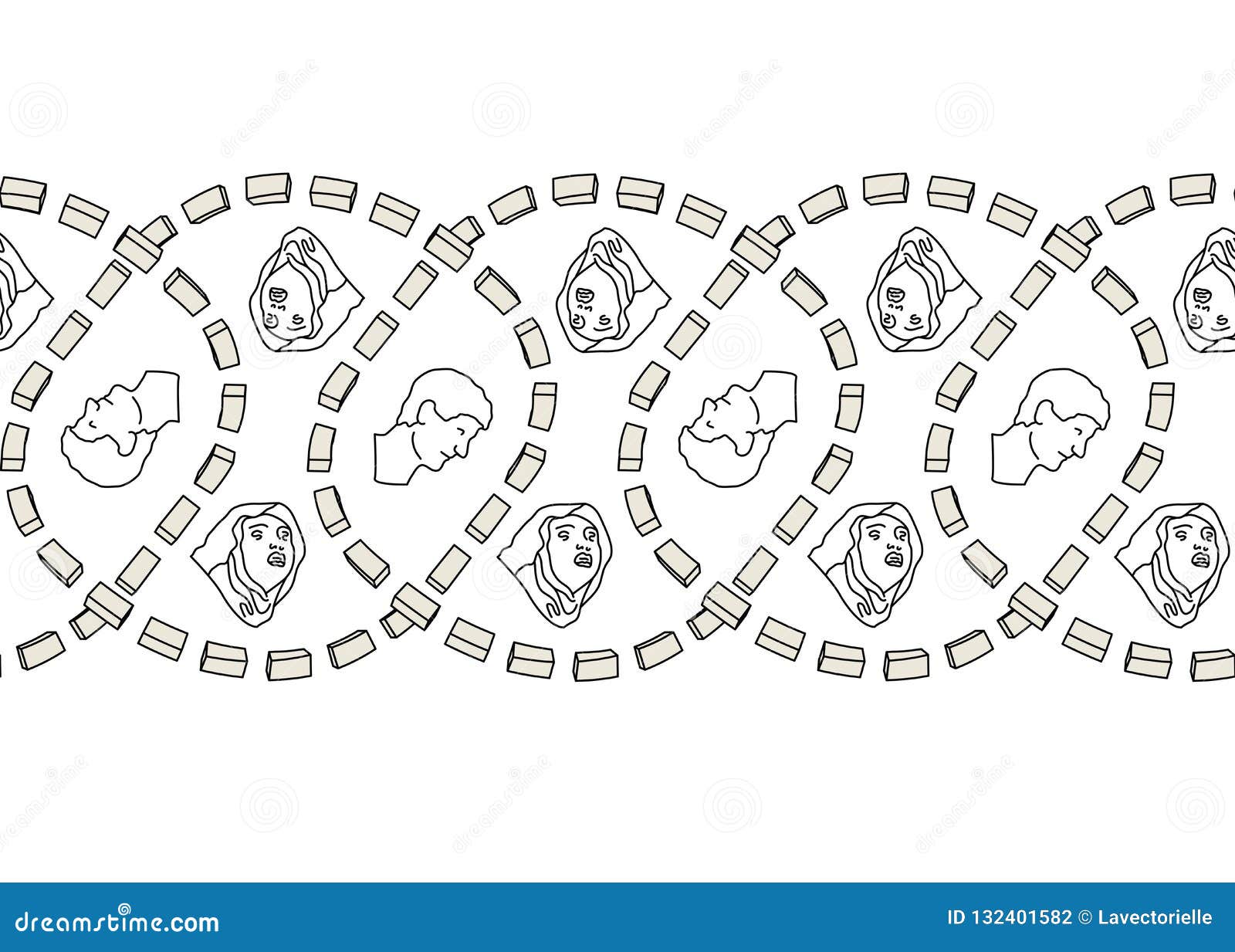 Classical Art Pattern Stripe Stock Vector - Illustration of artwork ...