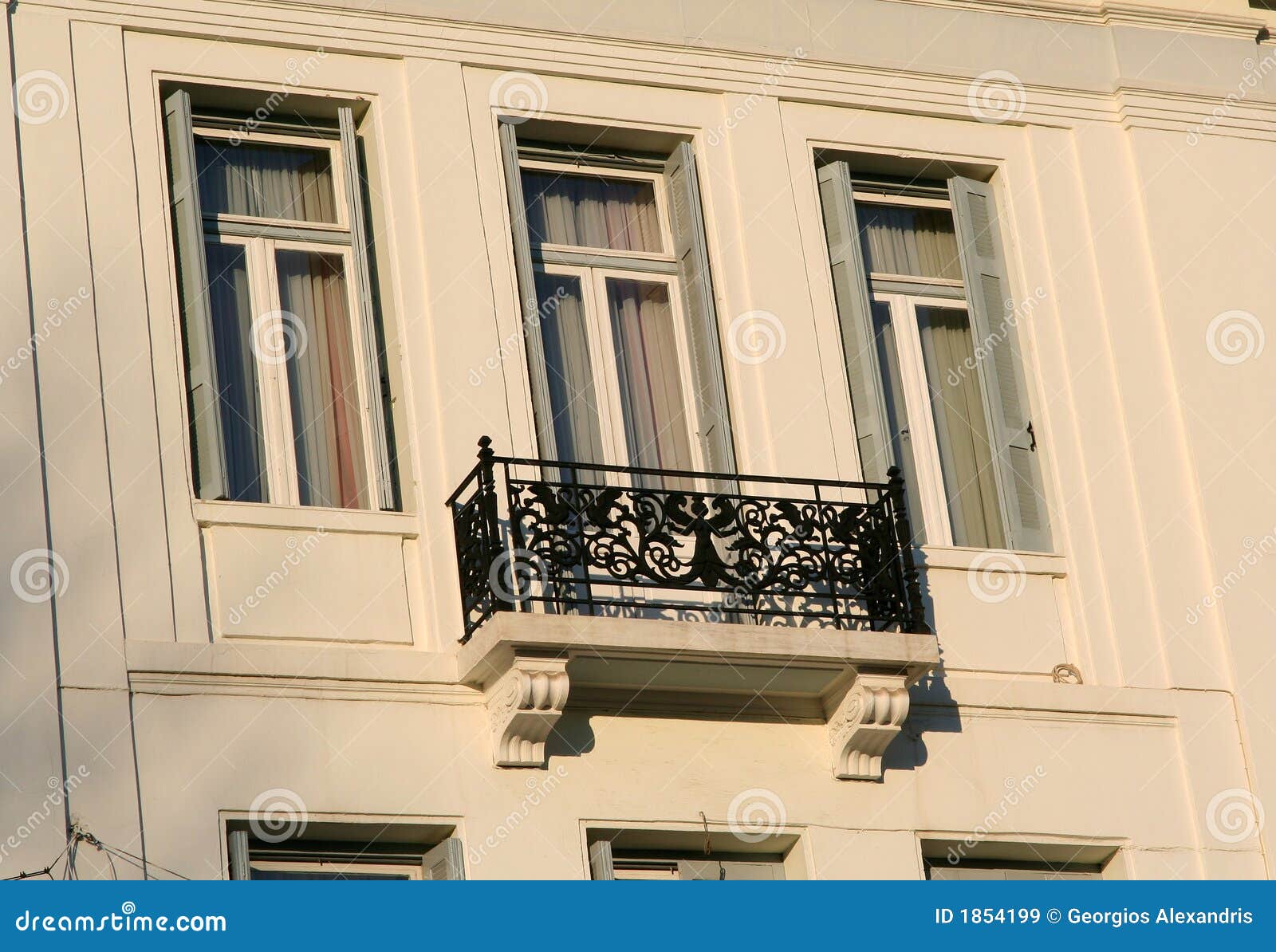 Classical Balcony stock image. Image of mediterranean - 1854199