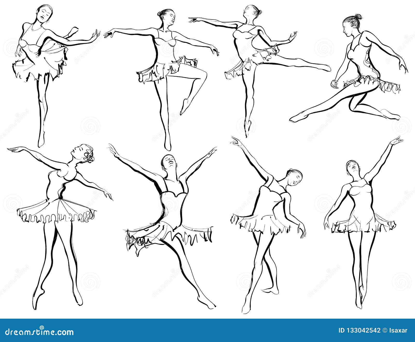 Classical Ballet Woman-dancers Stock Vector - Illustration of dancing ...