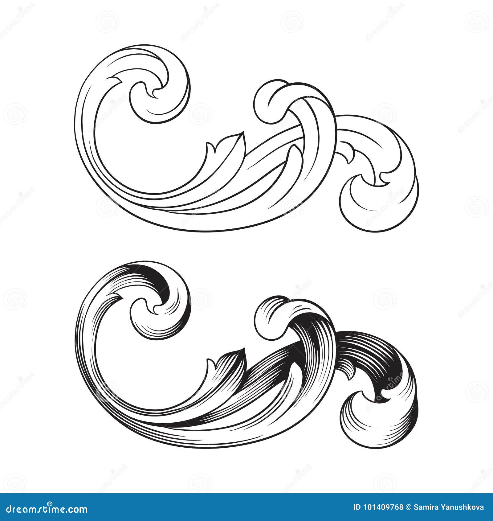 Classical Baroque Ornament Vector Stock Vector - Illustration of ...