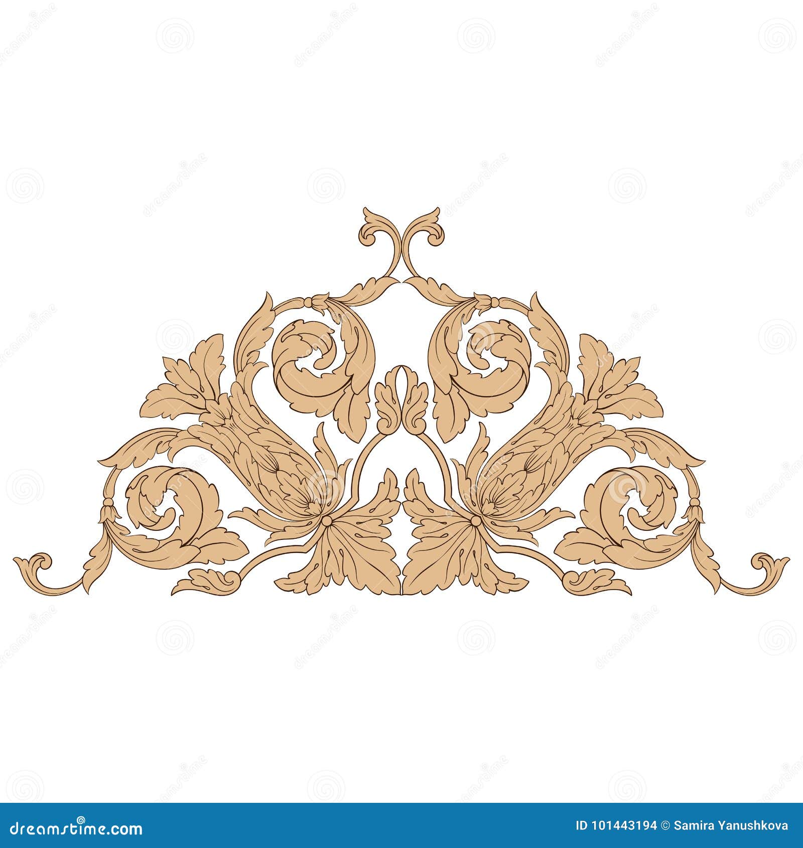 Classical Baroque Ornament Vector Stock Vector - Illustration of floral ...