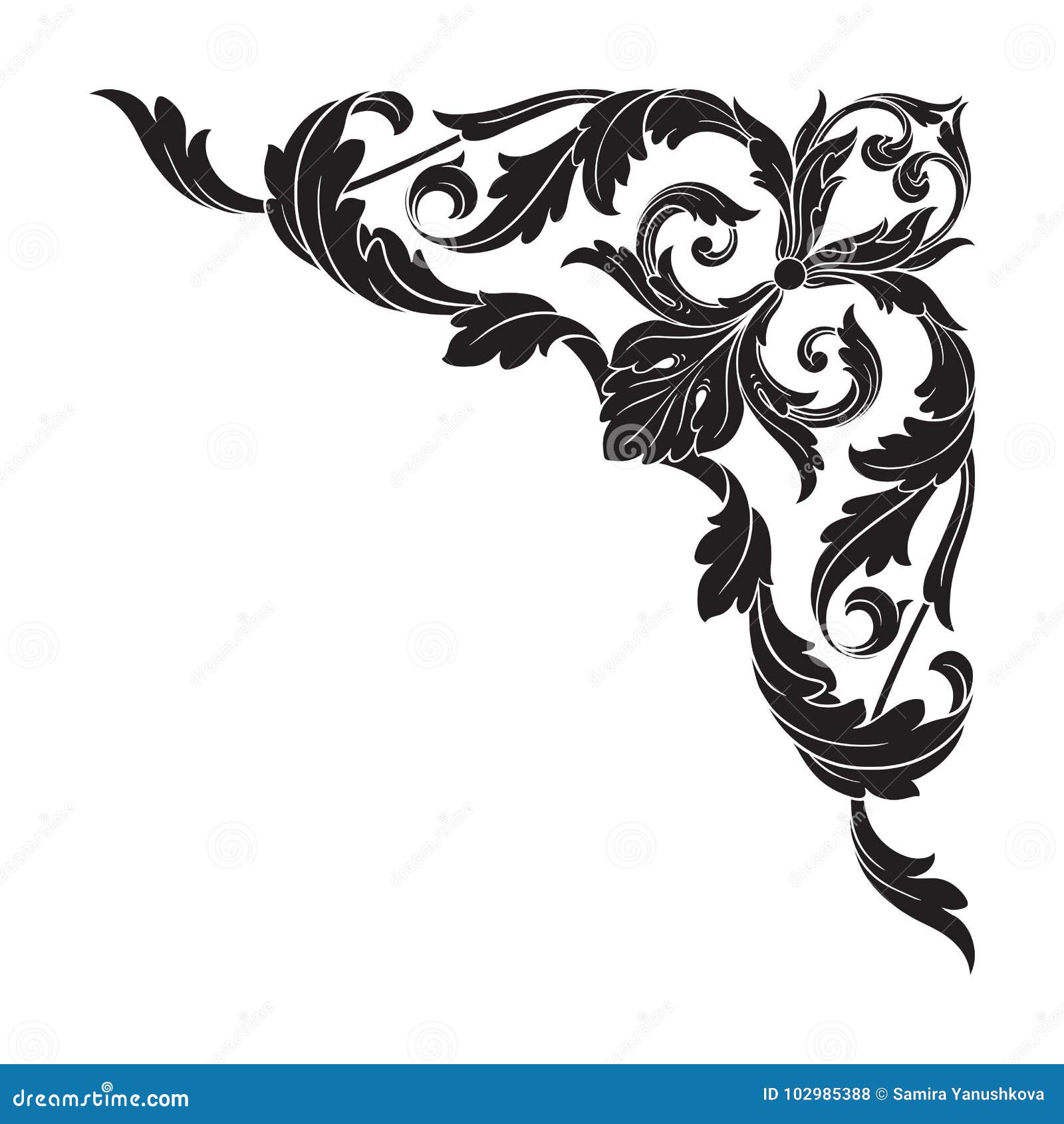Classical Baroque Ornament Vector Stock Vector - Illustration of ...