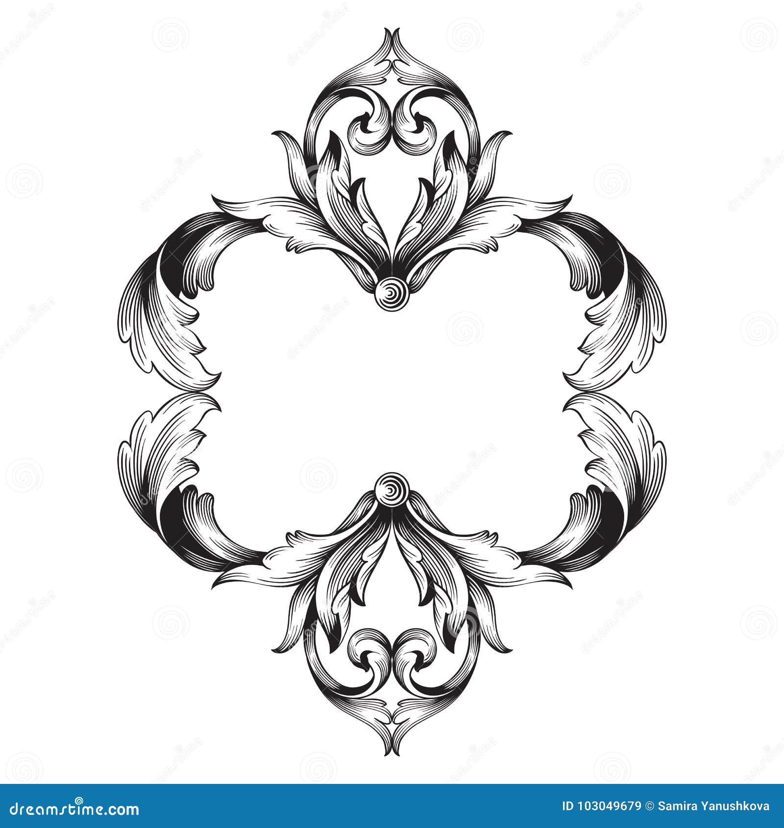 Classical Baroque Ornament Vector Stock Vector - Illustration of ...