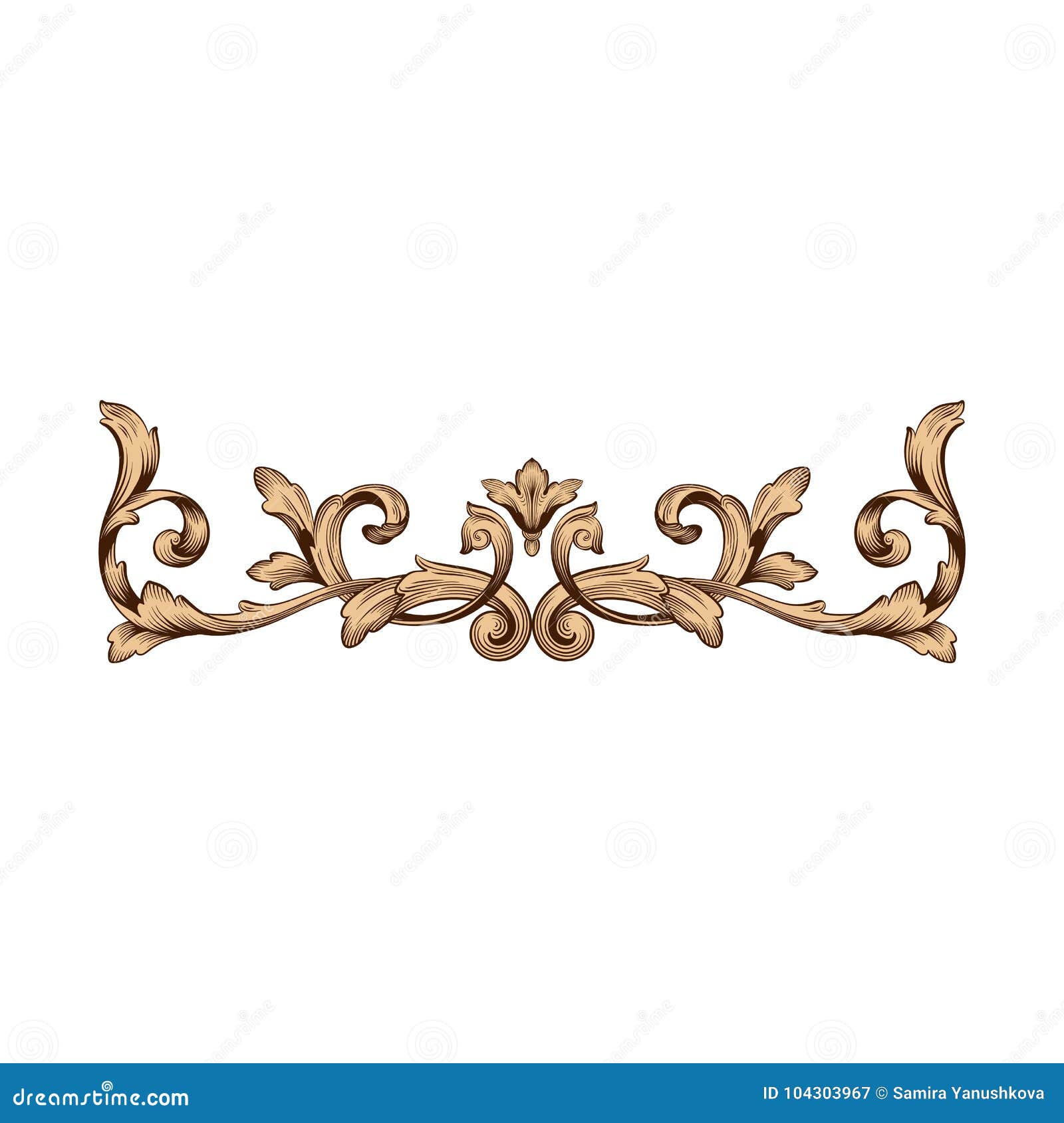 Classical Baroque Ornament Vector Stock Vector - Illustration of ...
