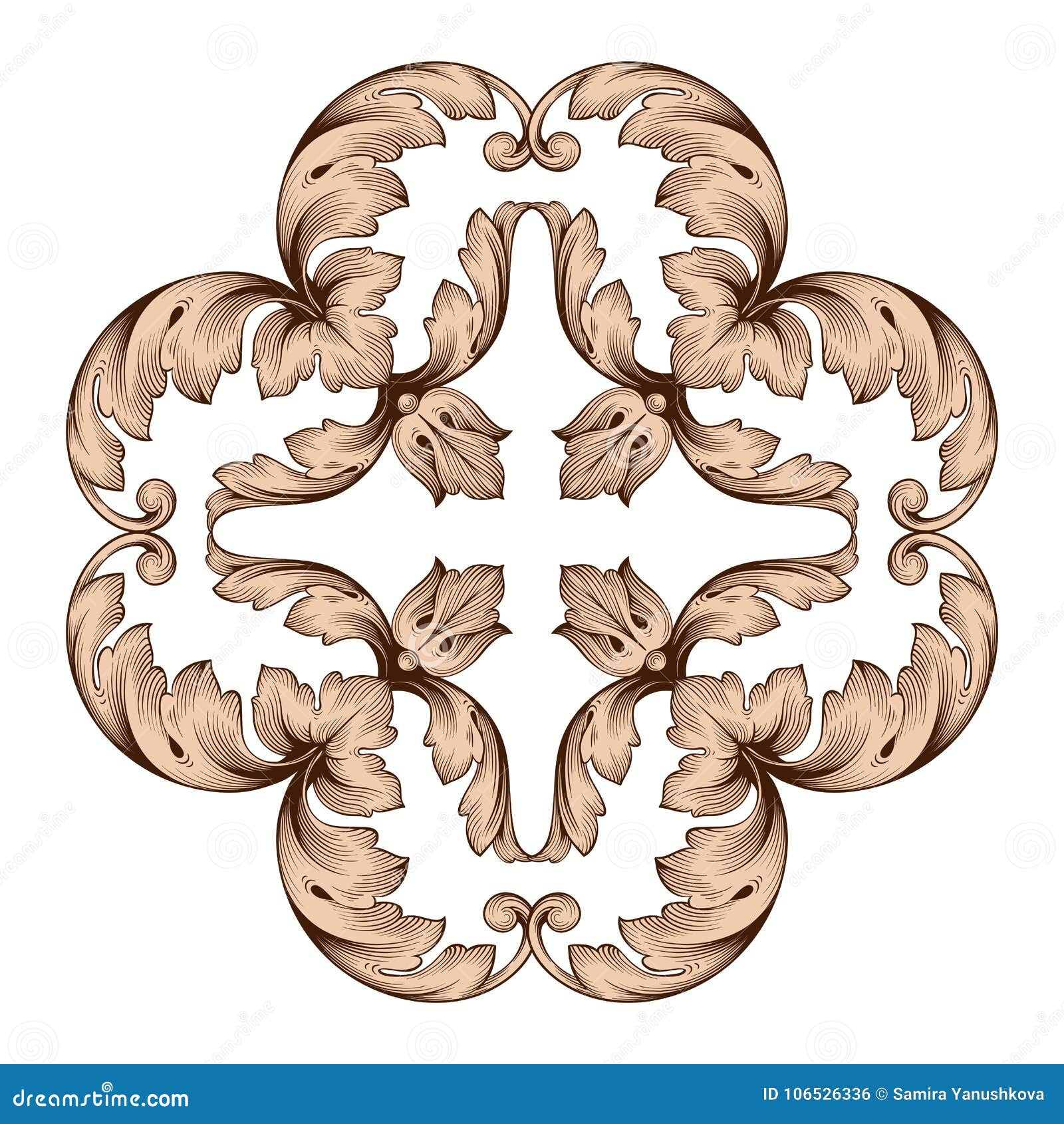 Classical Baroque Ornament Vector Stock Vector - Illustration of frame ...