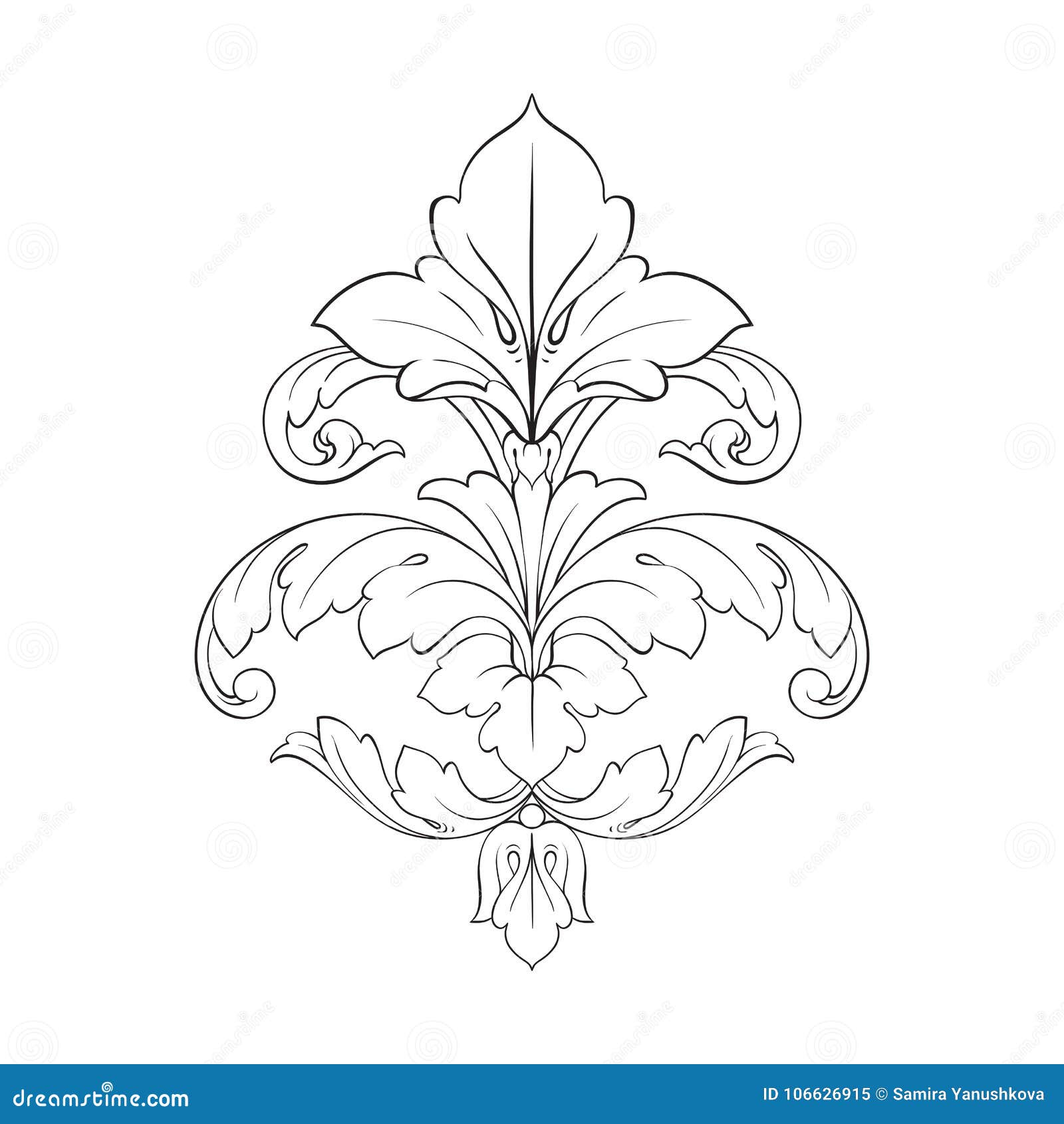 Classical Baroque Ornament Vector Stock Vector - Illustration of ...