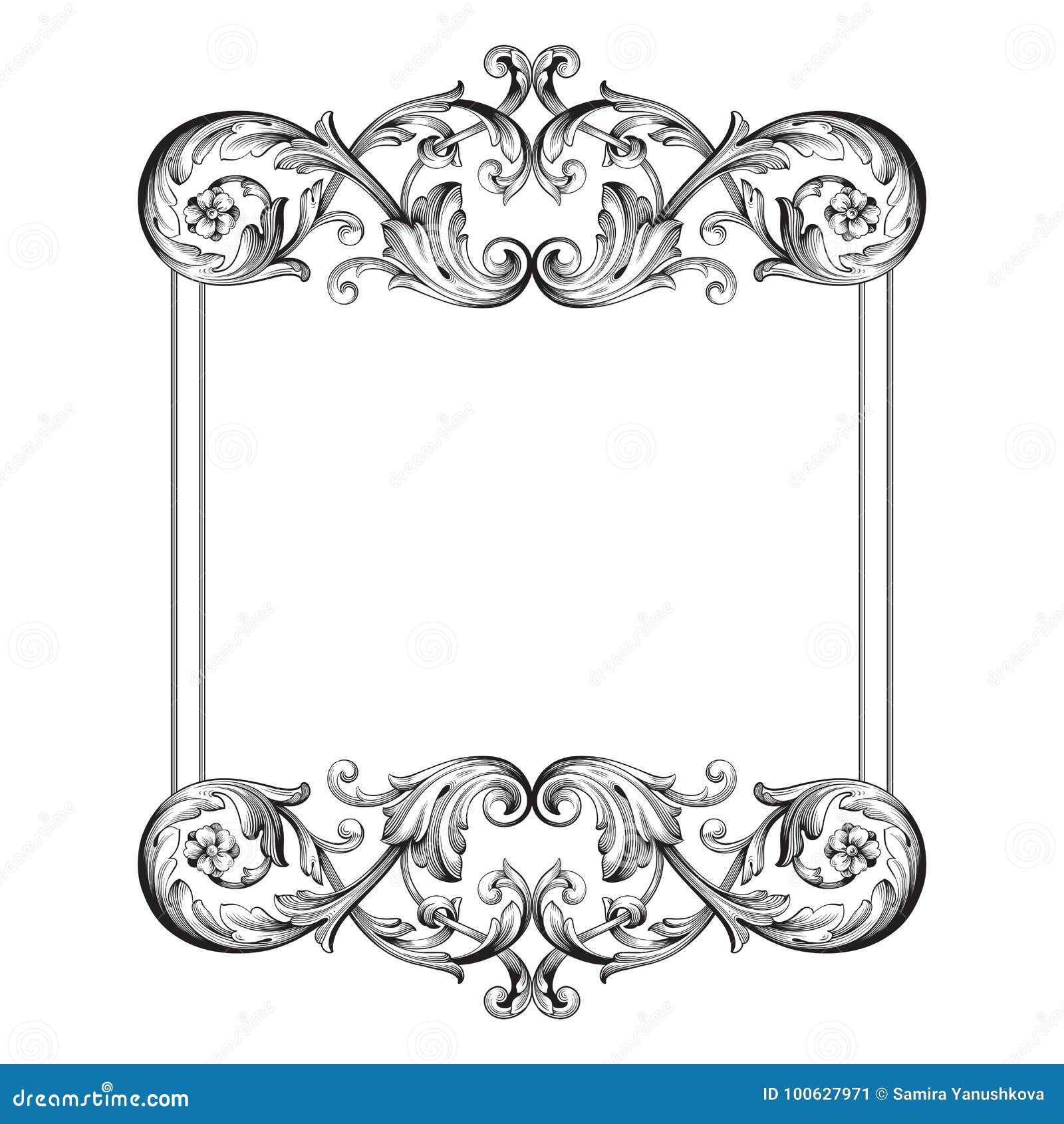 Classical baroque vector stock vector. Illustration of decorative ...